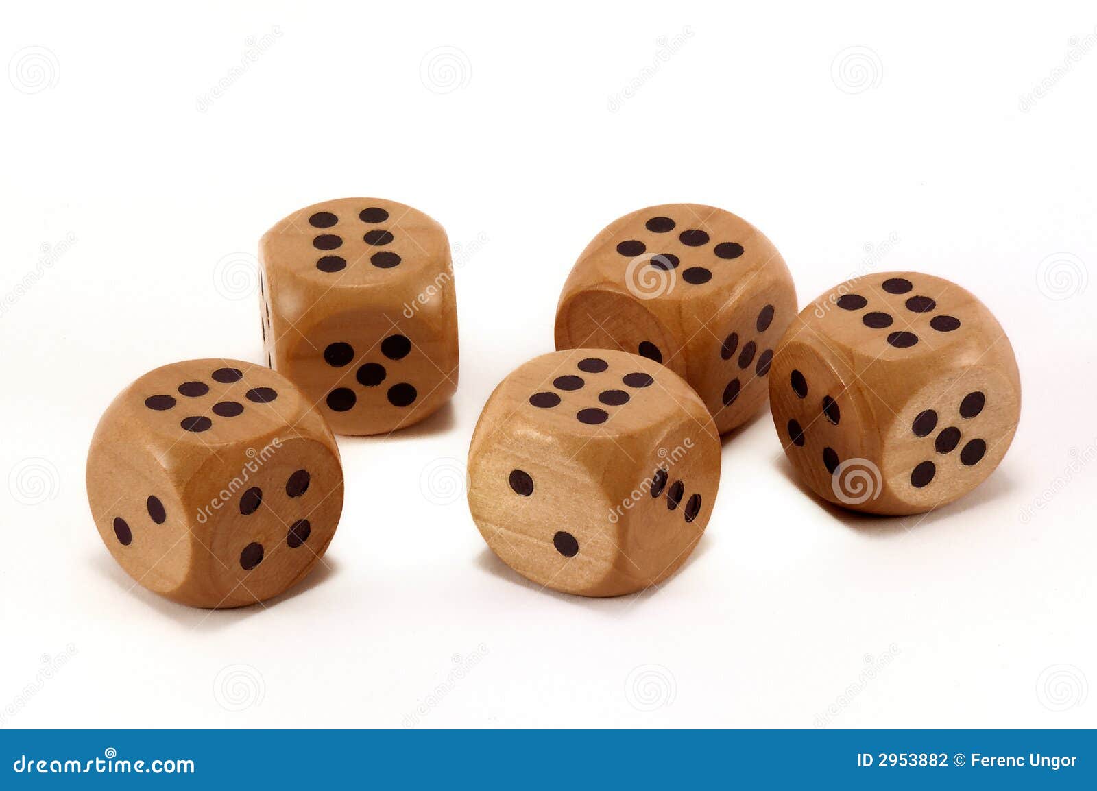 Five Dice stock photo. Image of game, straight, sport - 2953882