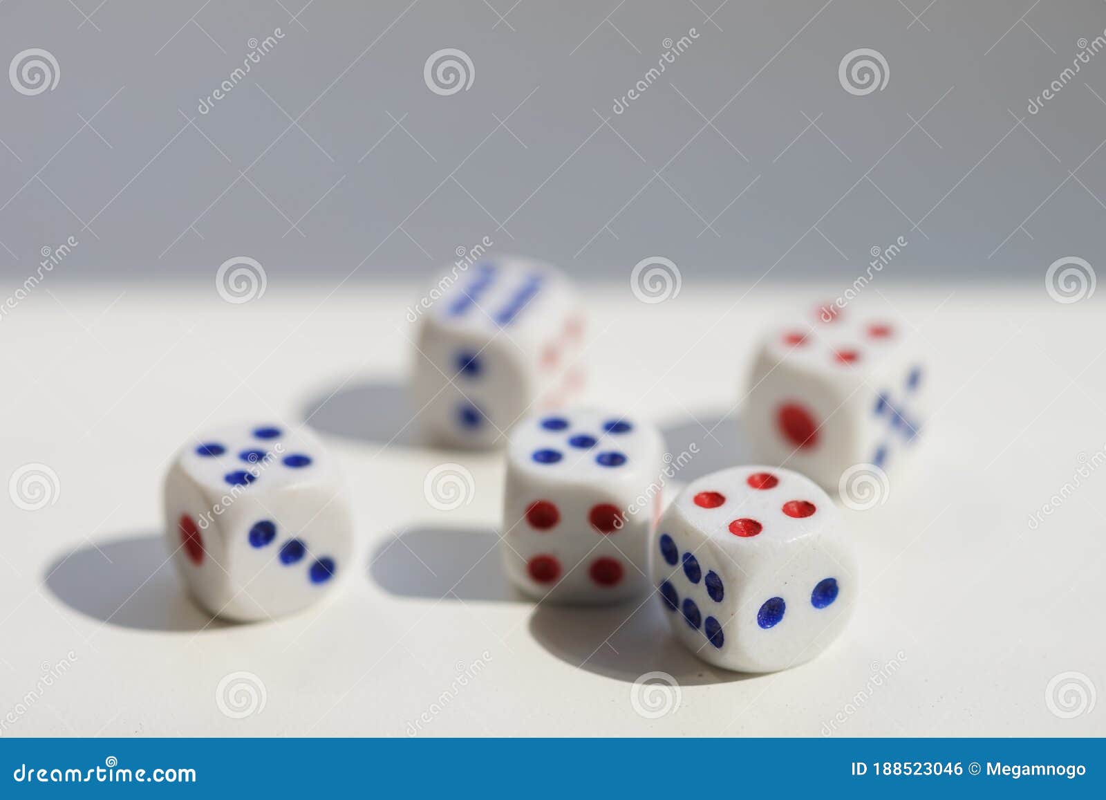 Five Red Dice On Golden Background Stock Photography | CartoonDealer ...