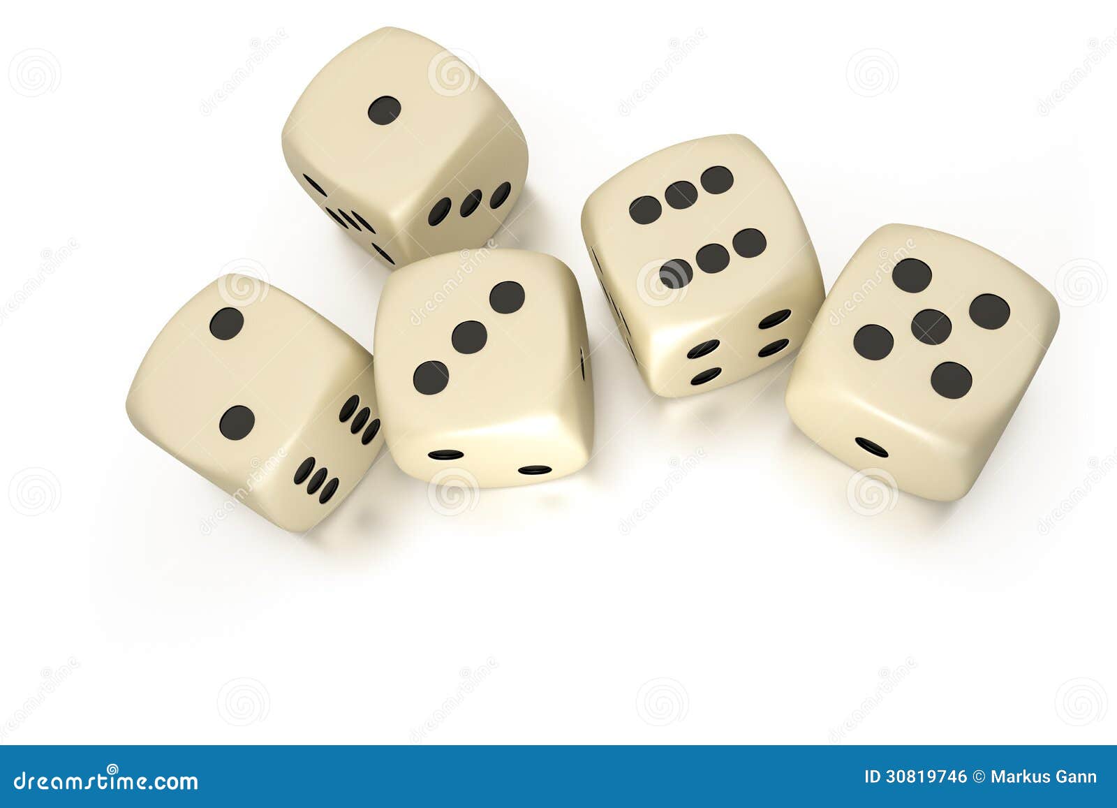 Five dice stock illustration. Illustration of objects - 30819746