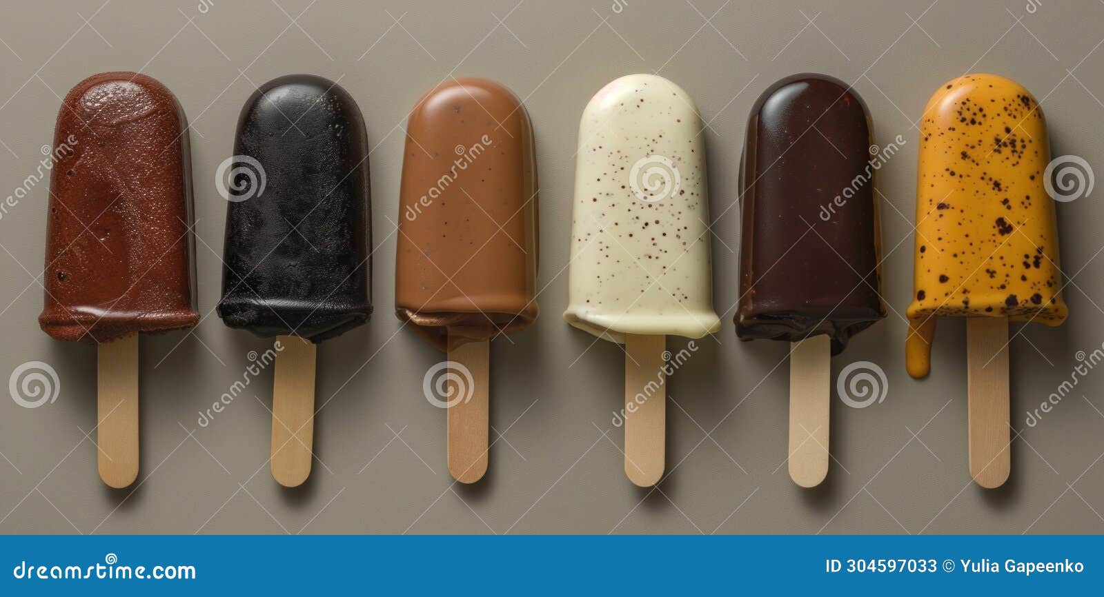 Five Different Colored Ice Cream Sticks on Sticks Stock Image - Image ...