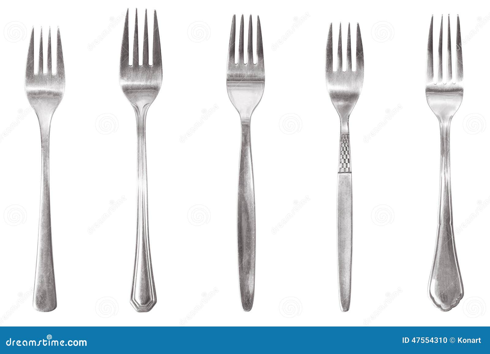Five different fork stock photo. Image of instrument - 47554310
