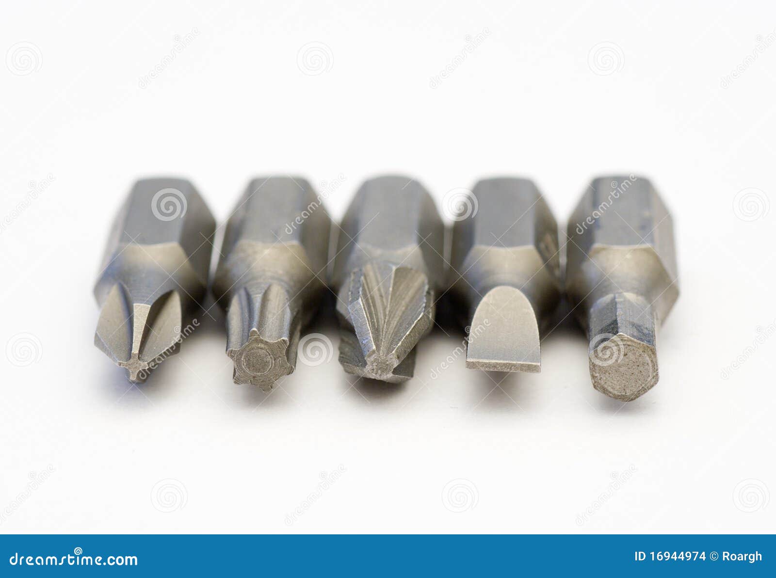 Five different bits stock photo. Image of white, fastener - 16944974
