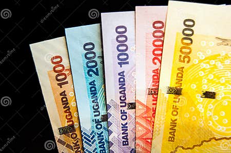 Five Different Ugandan Bank Notes Stock Image - Image of africa, five ...