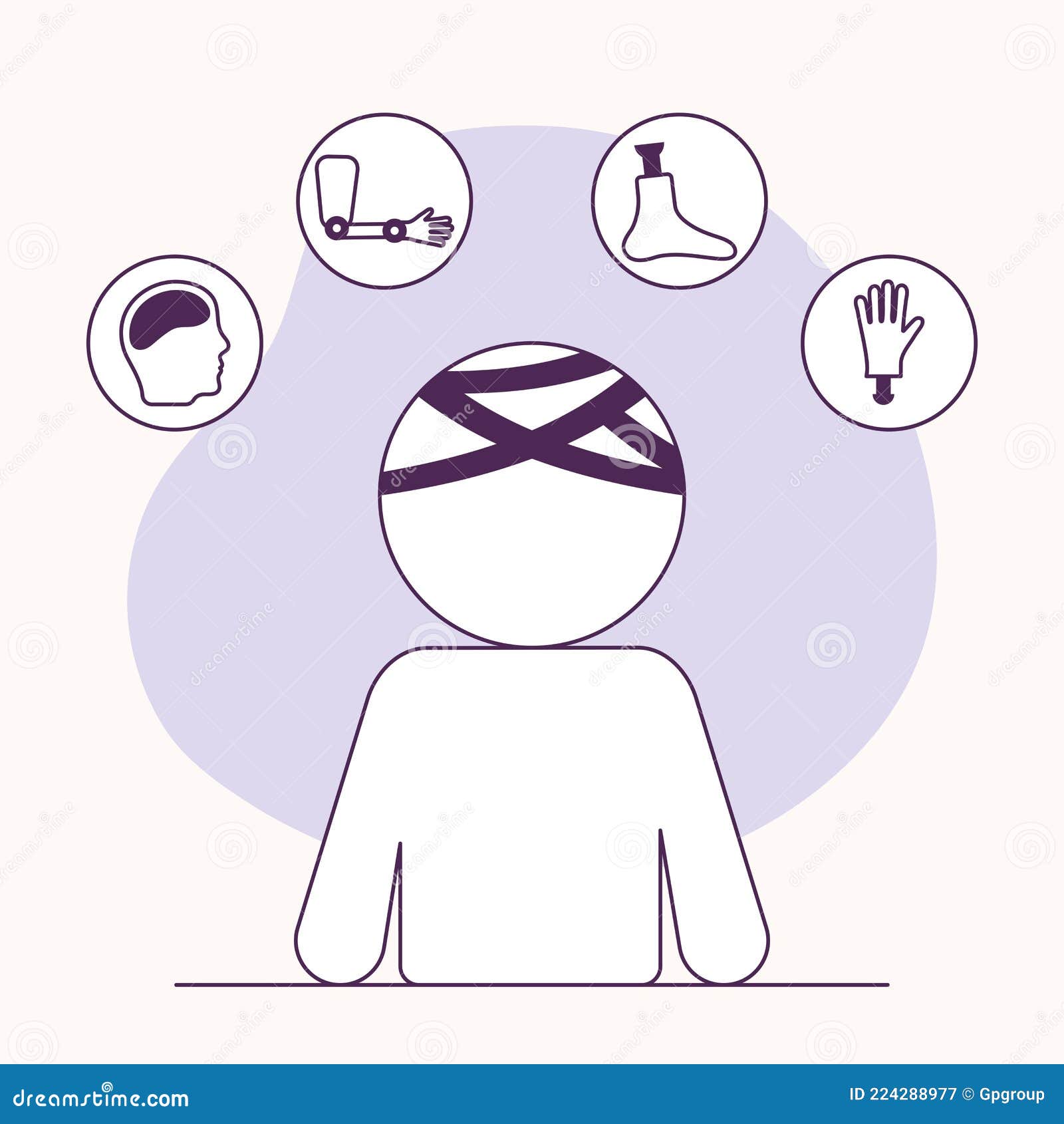 Five Disabled Accessibility Symbols Cartoon Vector | CartoonDealer.com ...