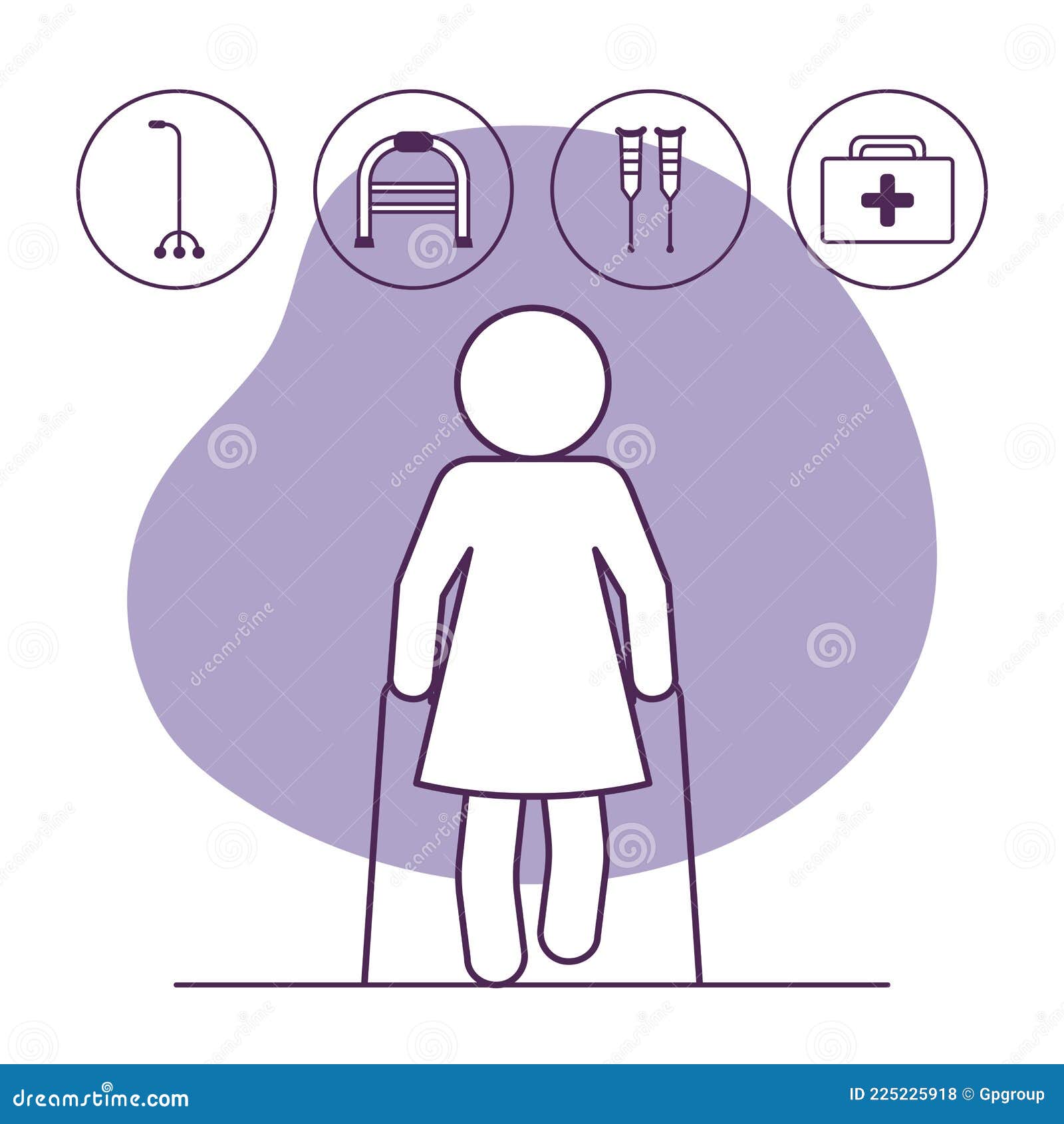 Five Disabled Accessibility Symbols Cartoon Vector | CartoonDealer.com ...