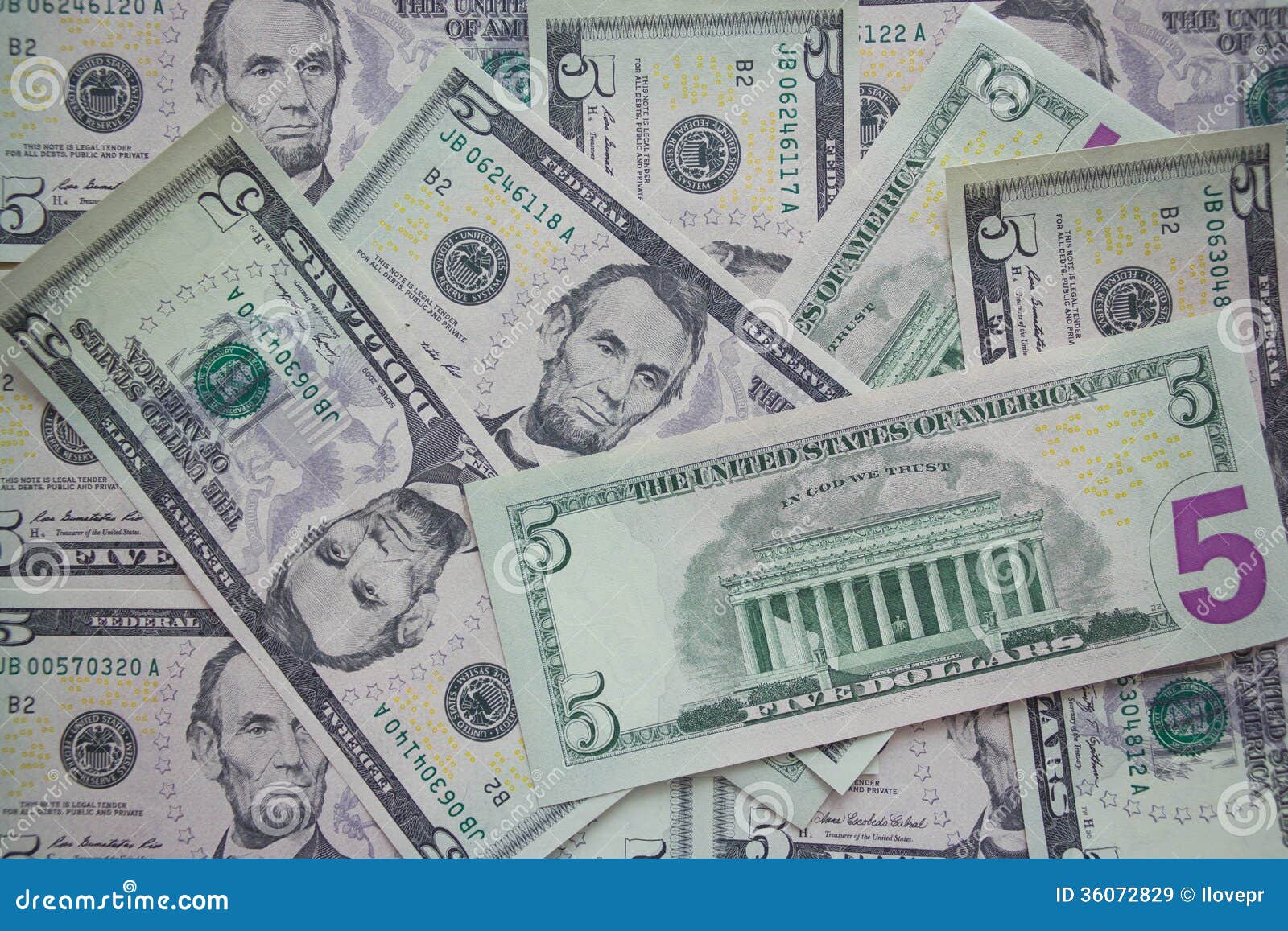 Five dollars stock image. Image of dollar, business, bundle - 36072829