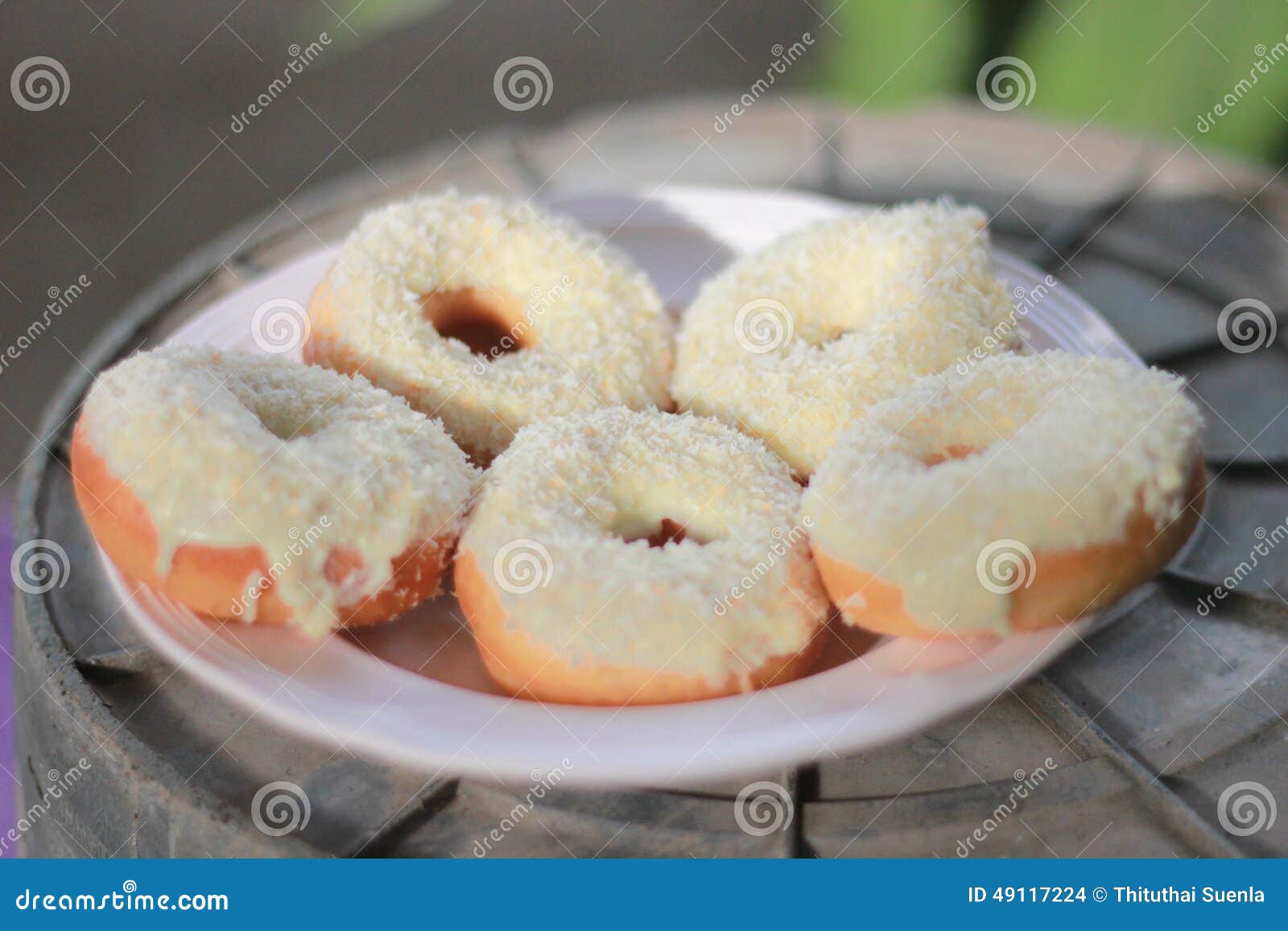 Five donut stock photo. Image of candy, cream, five, bakery - 49117224