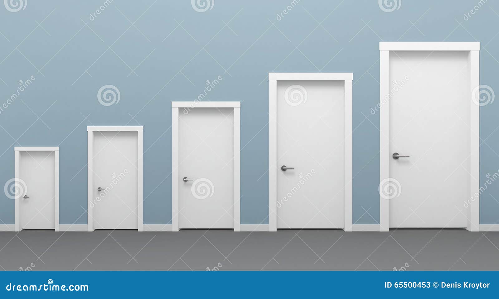 Five doors white. stock illustration. Illustration of product - 65500453