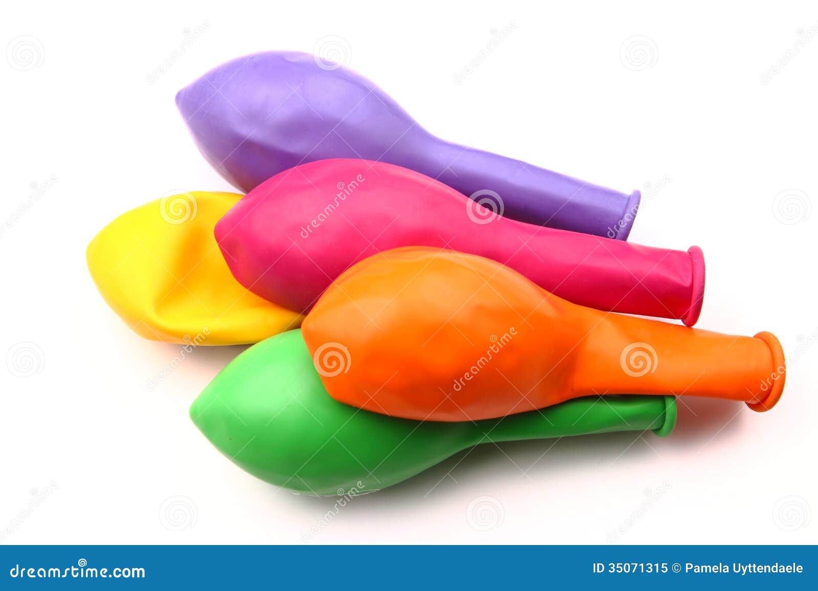 Five empty balloons stock image. Image of orange, pink - 35071315