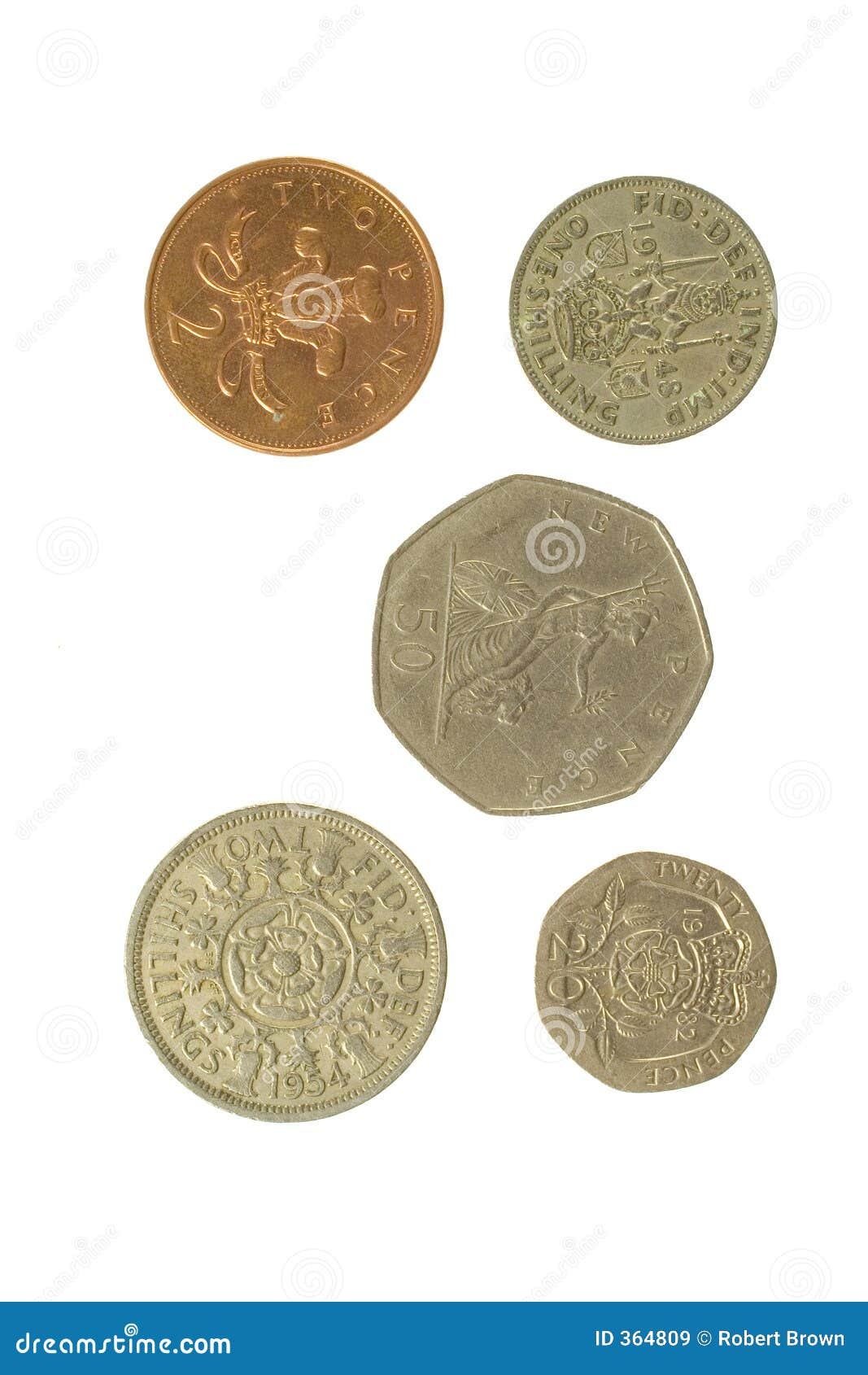 Five English Coins 2 stock image. Image of elizabeth, london - 364809