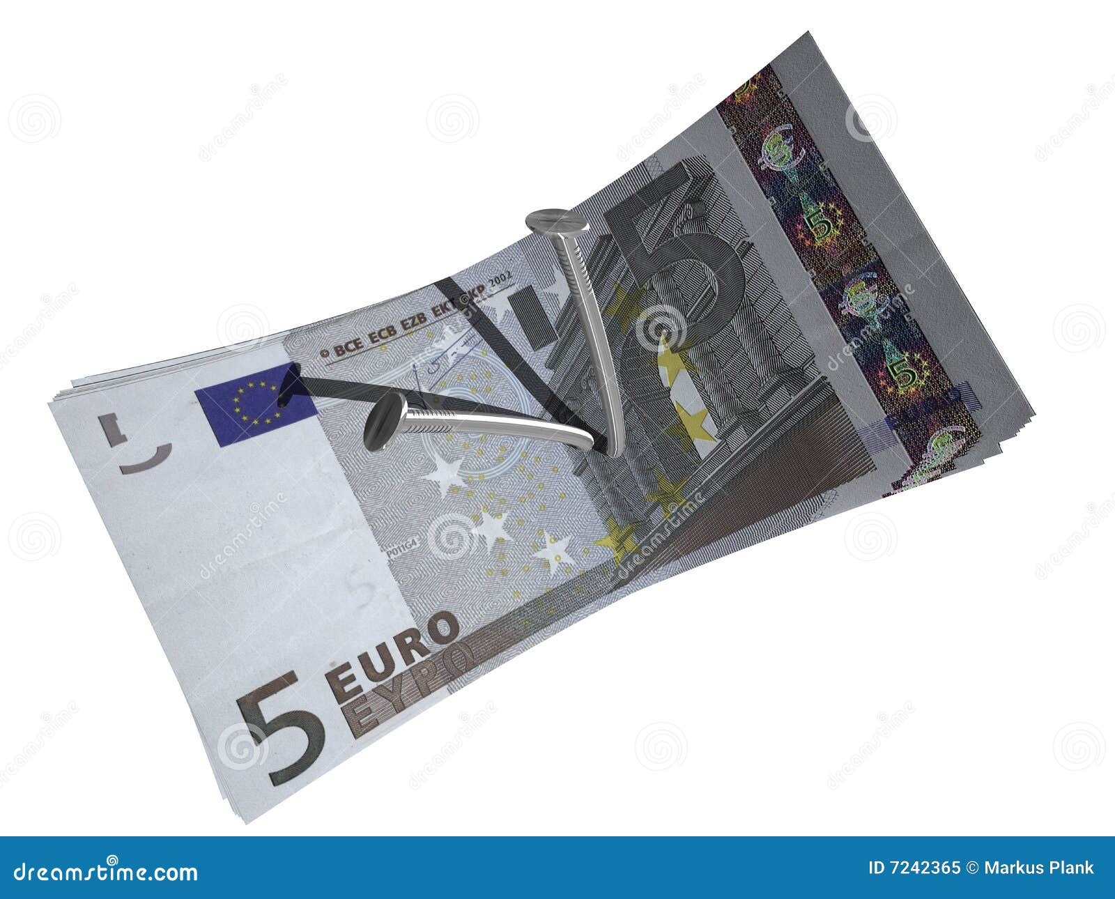 Five euro stock illustration. Illustration of isolated - 7242365