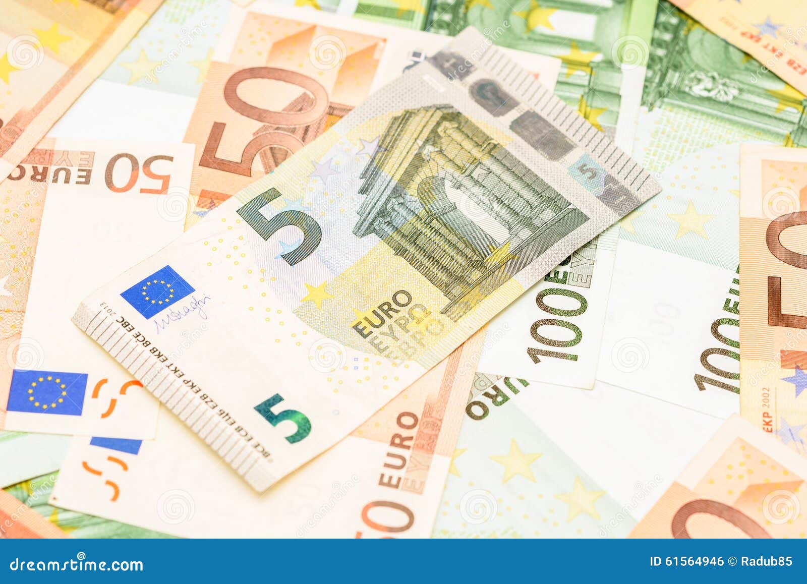 Five Euro Banknote stock photo. Image of euros, banknotes - 61564946