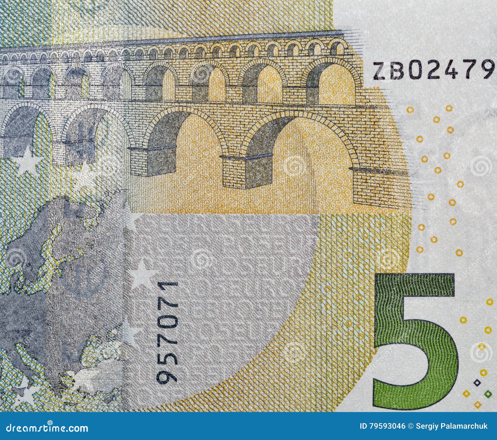 Five Euro banknote closeup stock photo. Image of income - 79593046