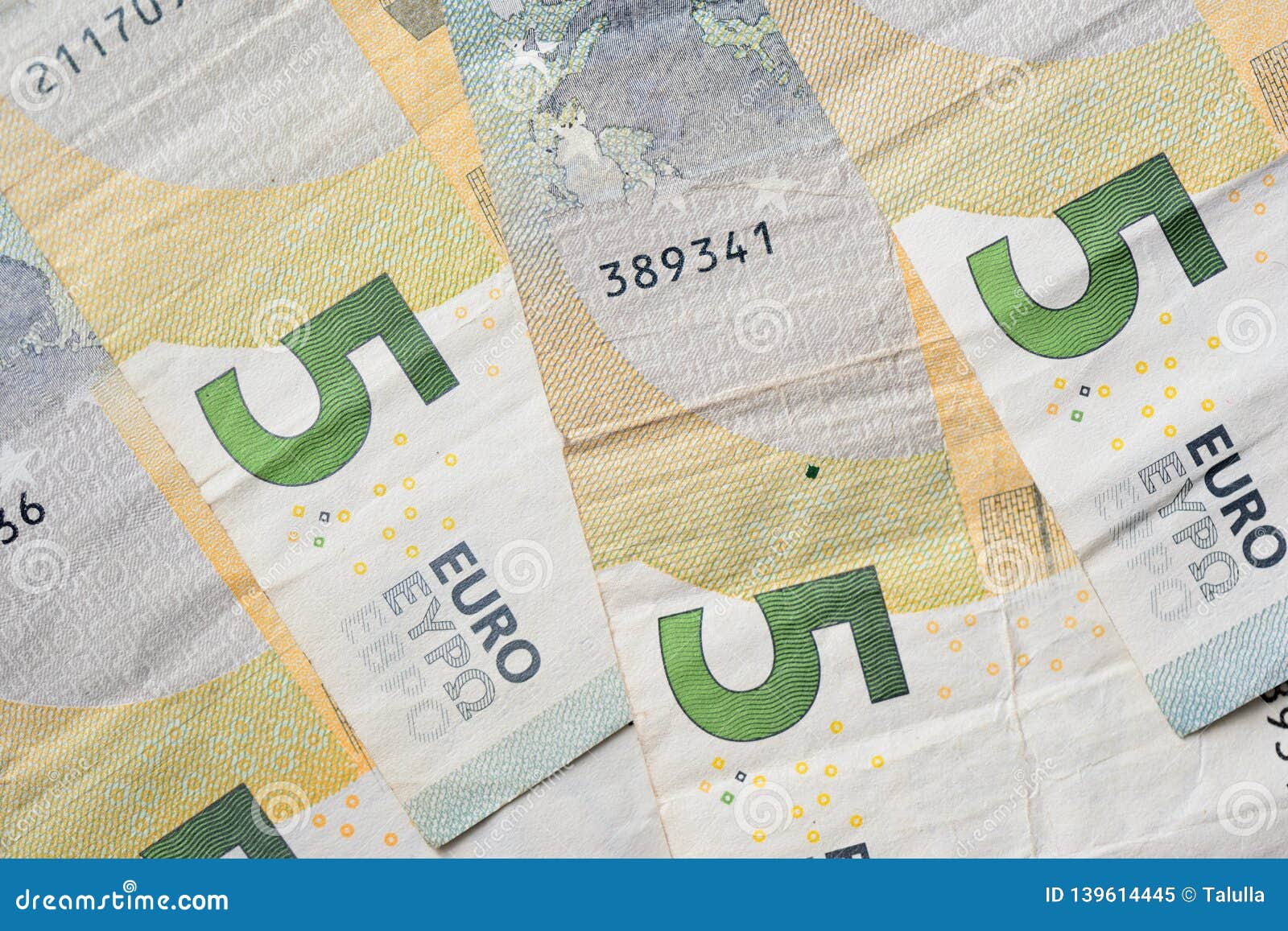 Five Euro Banknotes As a Background Stock Image - Image of banknote ...