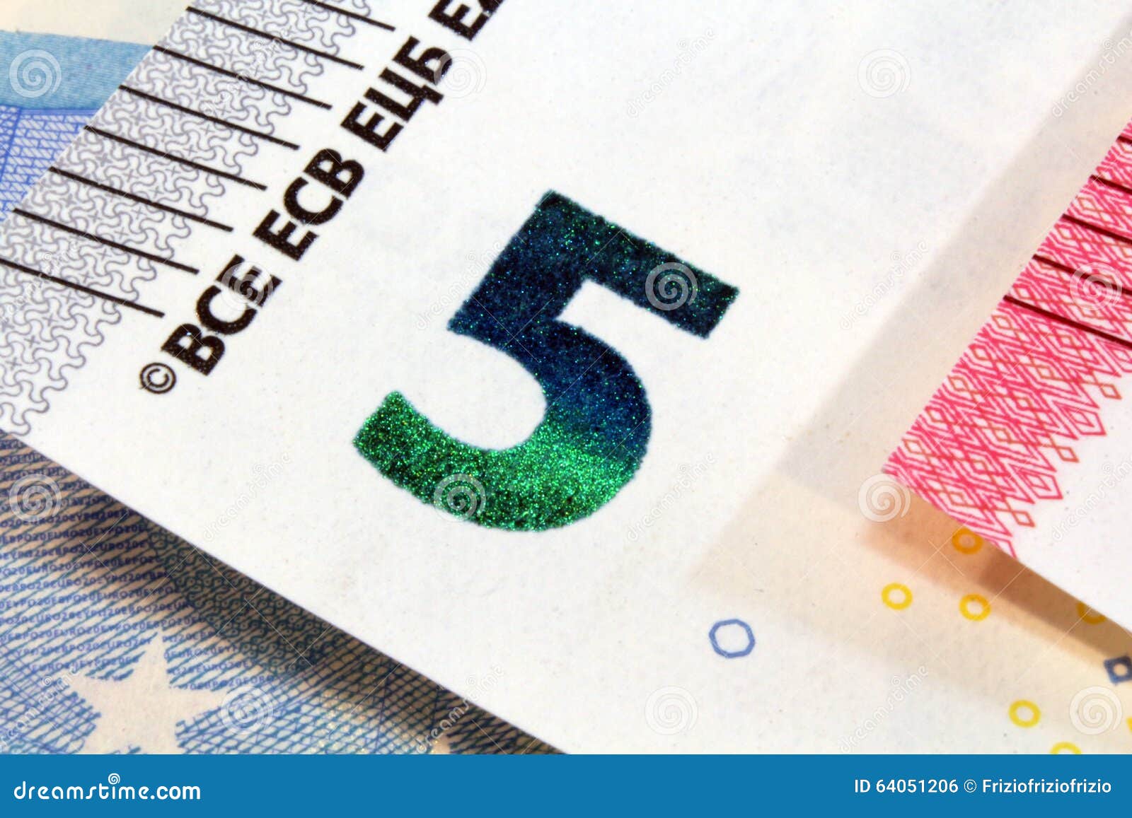 Five Euro Banknotes New Design Stock Photo - Image of frankfurt ...