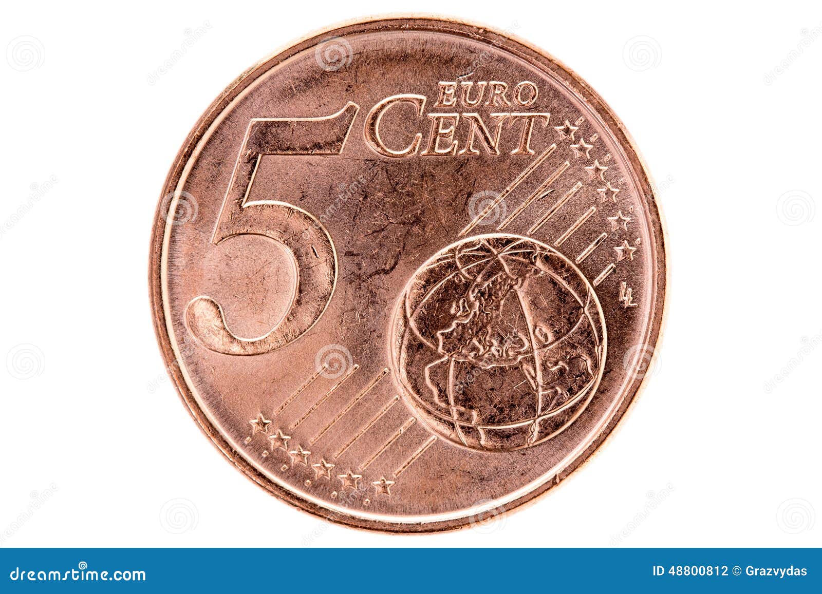 Five euro cent stock photo. Image of isolated, business - 48800812