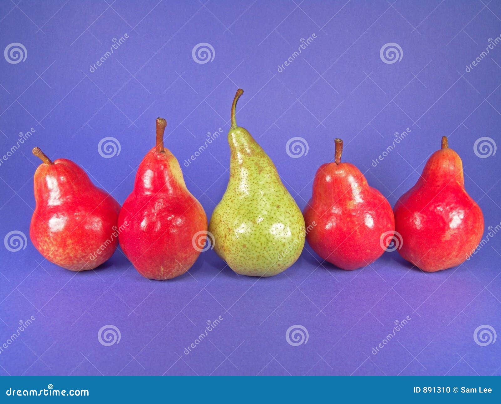 Five European Pears (One Green) Stock Photo - Image of european ...