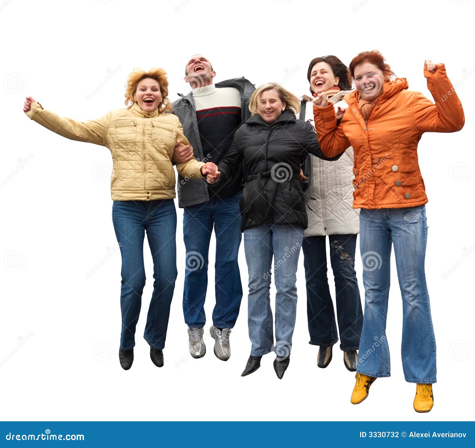 Five expressive people stock photo. Image of isolated - 3330732