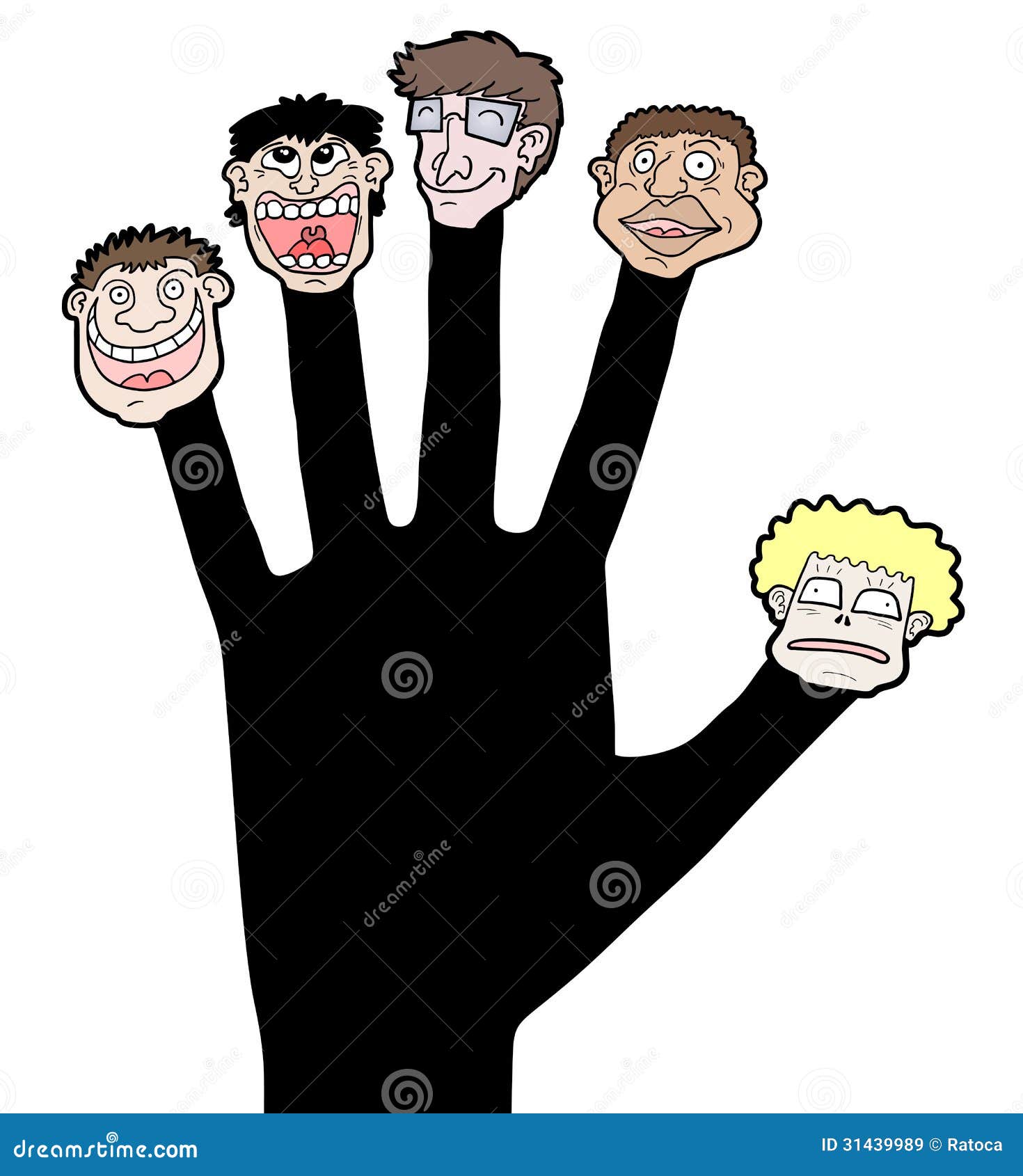 Five faces stock vector. Illustration of character, adults - 31439989