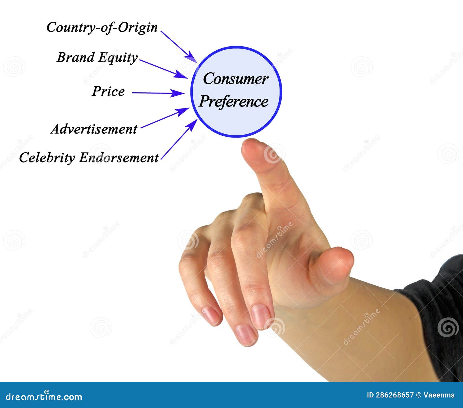 Factors Influencing Consumer Preference Stock Image - Image of person ...
