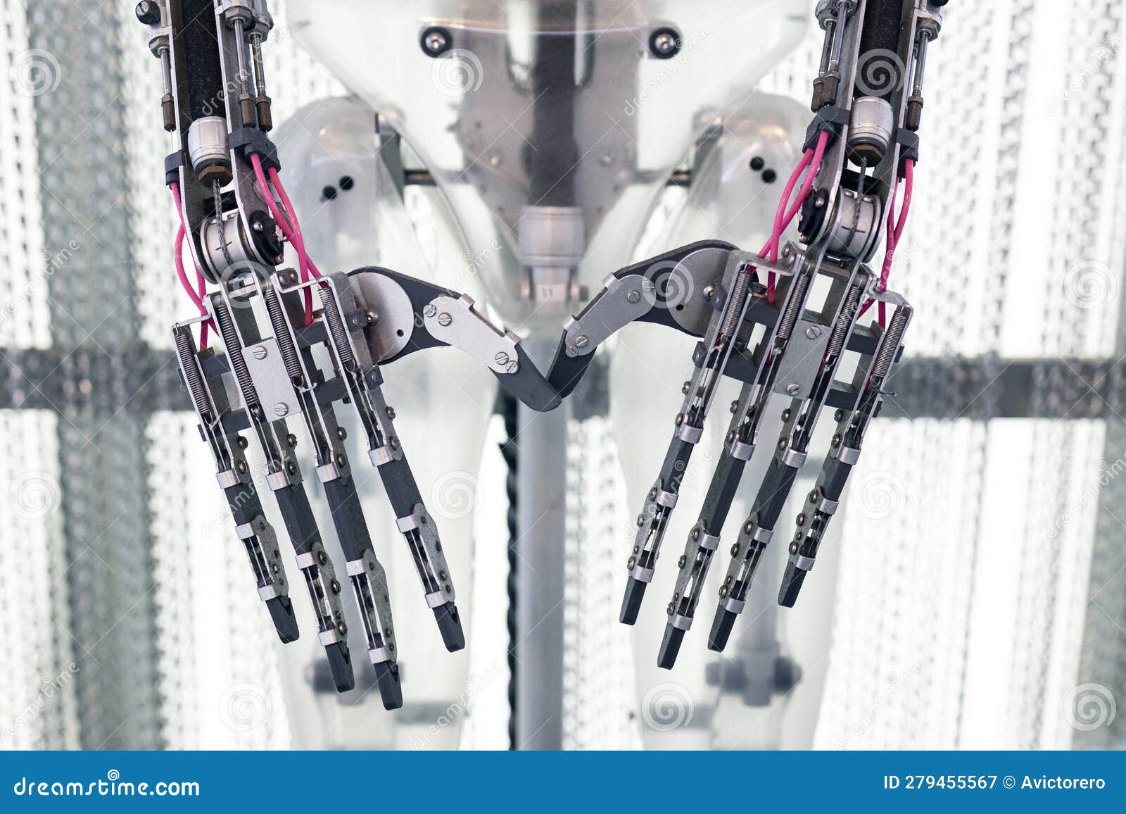 Five Fingered Robot Arm and Hands Close Up Stock Image - Image of ...