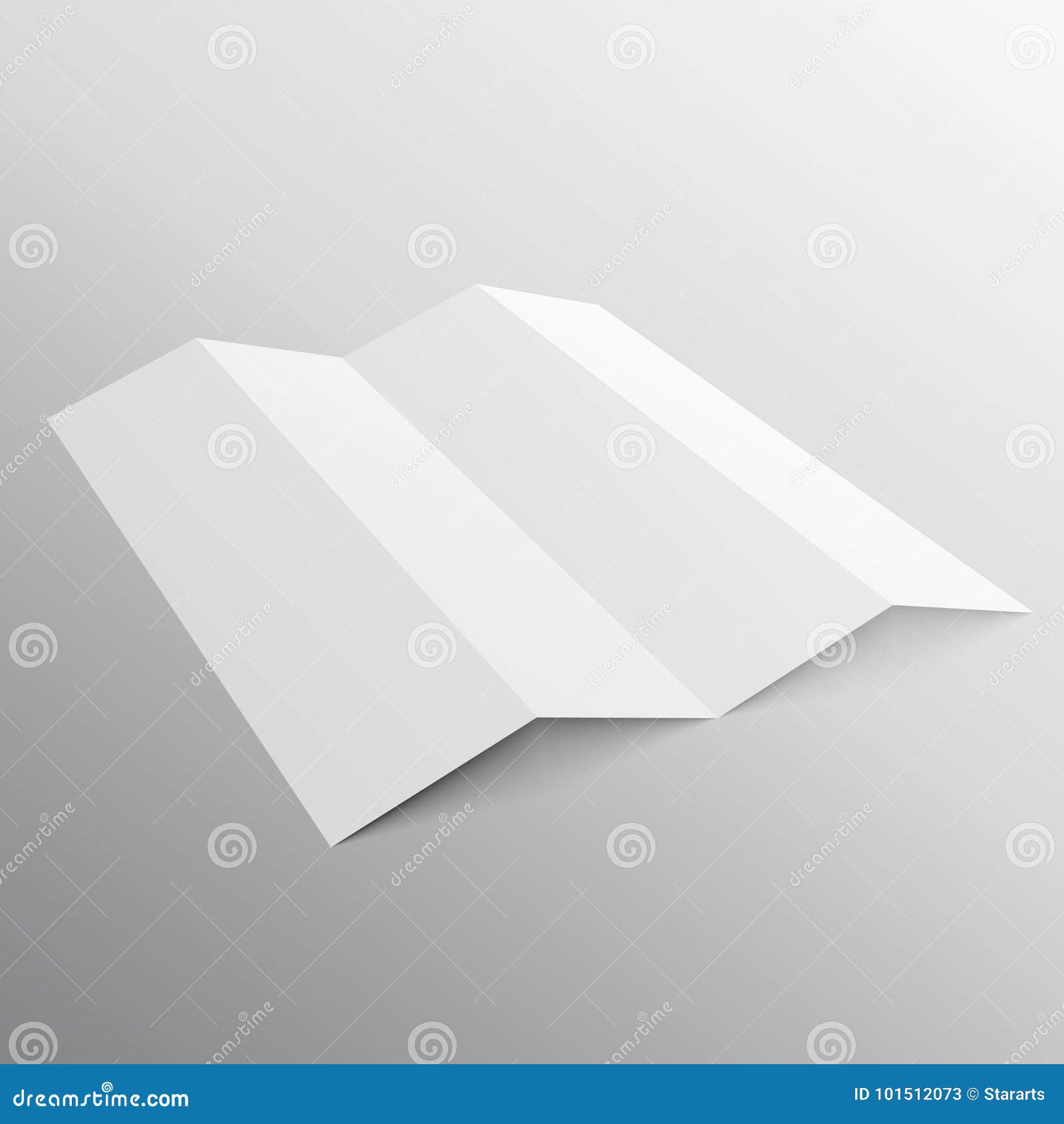 Five Fold Presentation Mockup Template Stock Vector - Illustration of ...