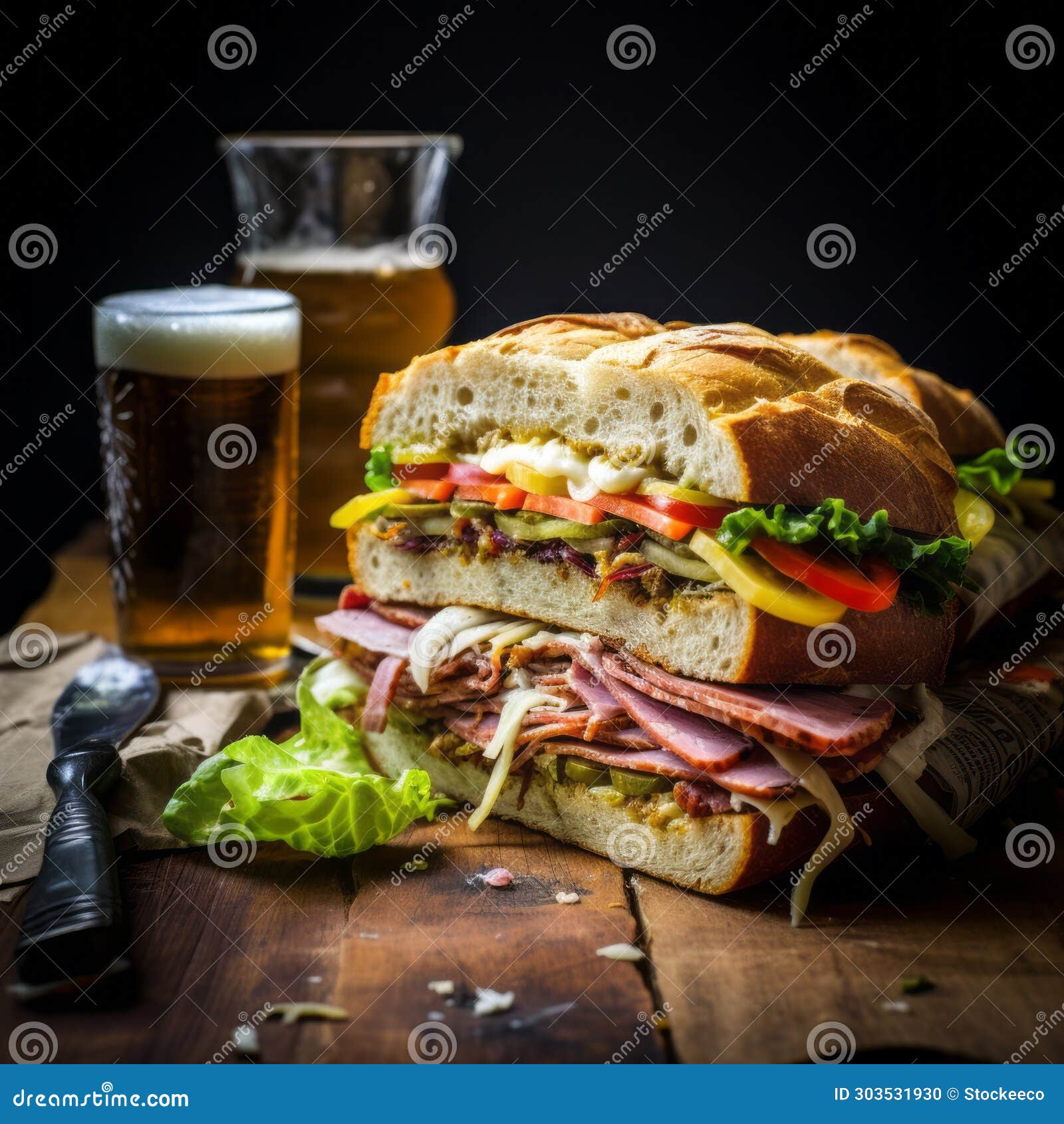Delicious Sandwiches and Craft Beer: a Perfect Combination Stock ...