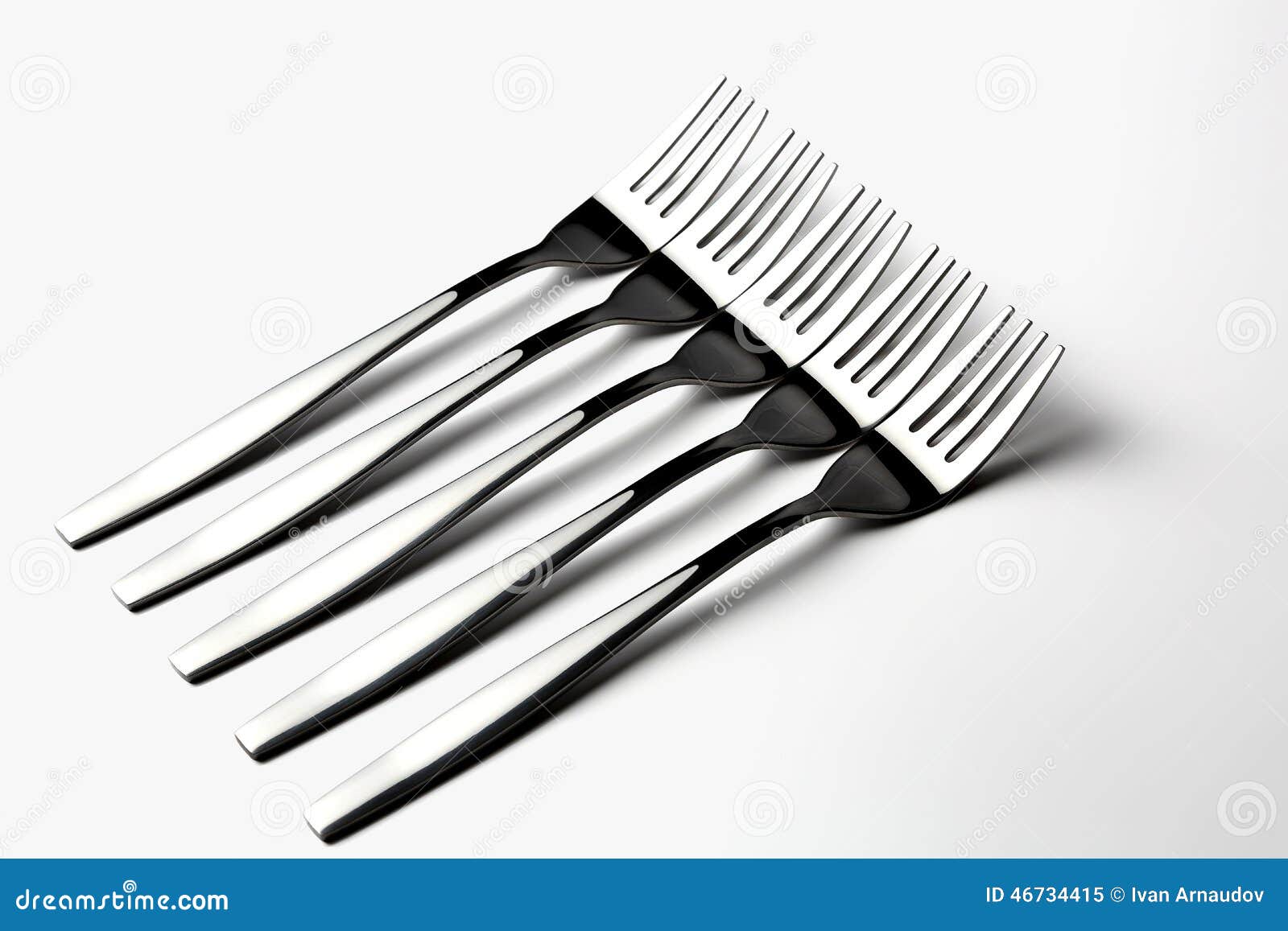 Five forks stock image. Image of eating, kitchen, steel - 46734415