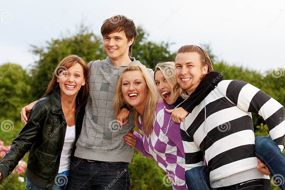 Five friends stock photo. Image of healthy, beauty, smile - 10782428