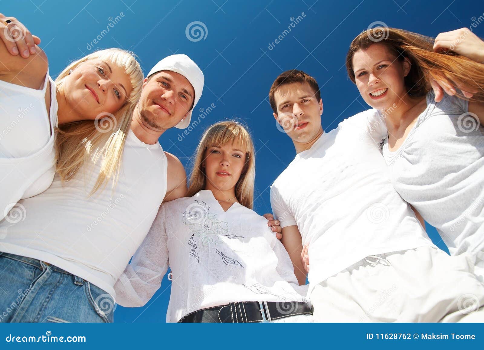 Five friends stock photo. Image of group, girls, team - 11628762