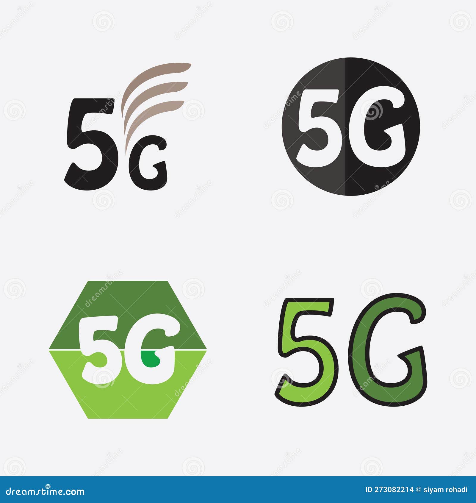 Five G Logo Vector Illustrations Stock Vector - Illustration of line, graphic: 273082214
