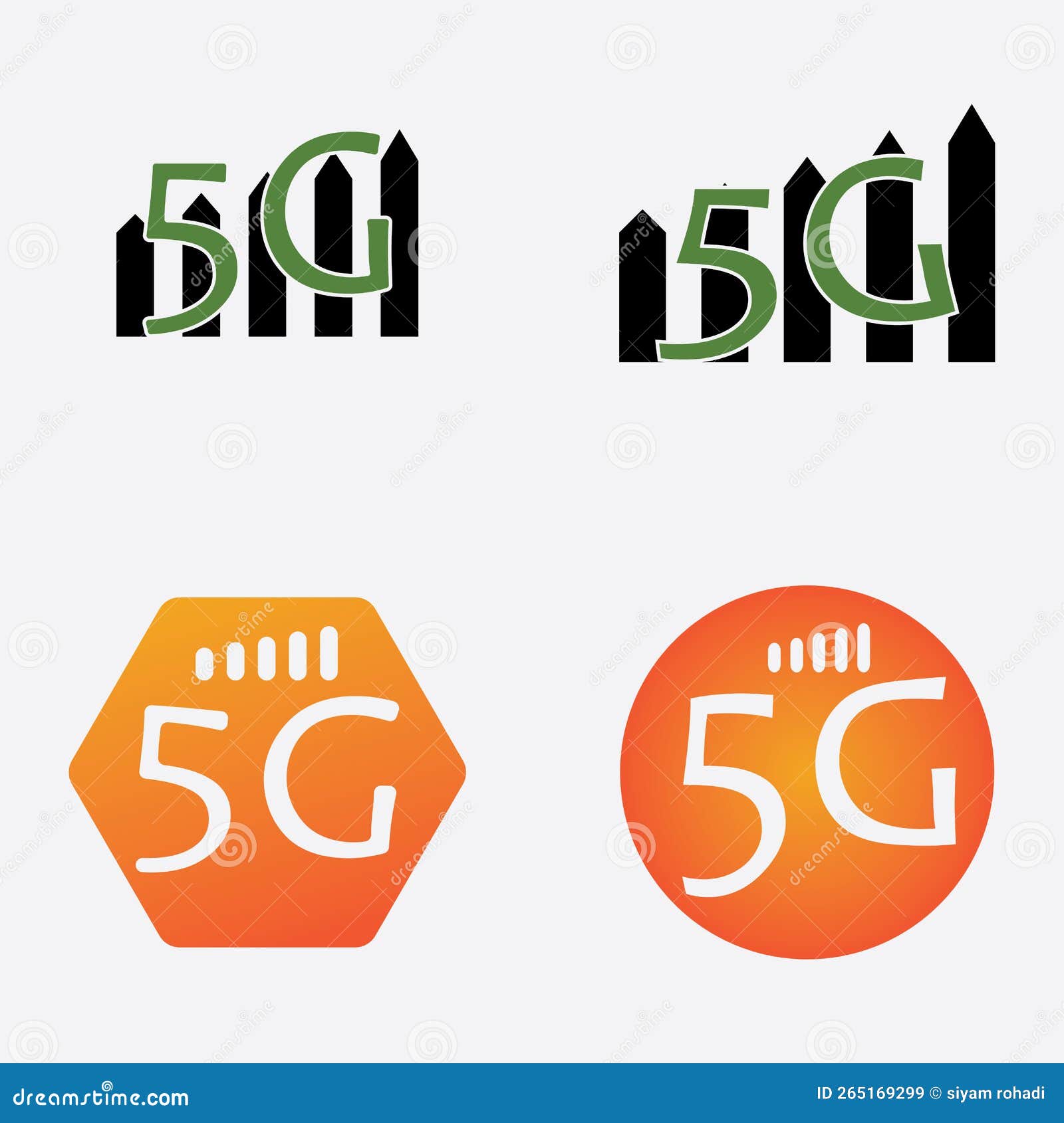 Five G Logo Vector Illustrations Stock Illustration - Illustration of ...