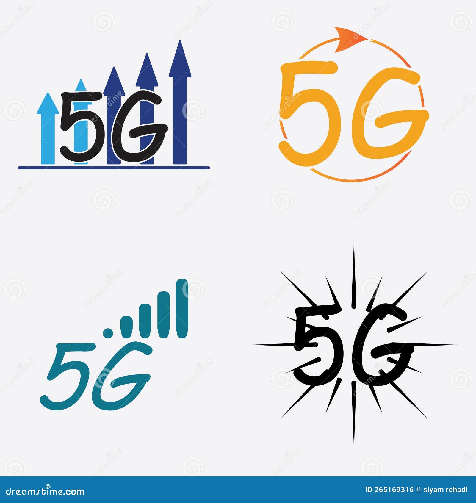 Five G Logo Vector Illustrations Stock Illustration - Illustration of ...