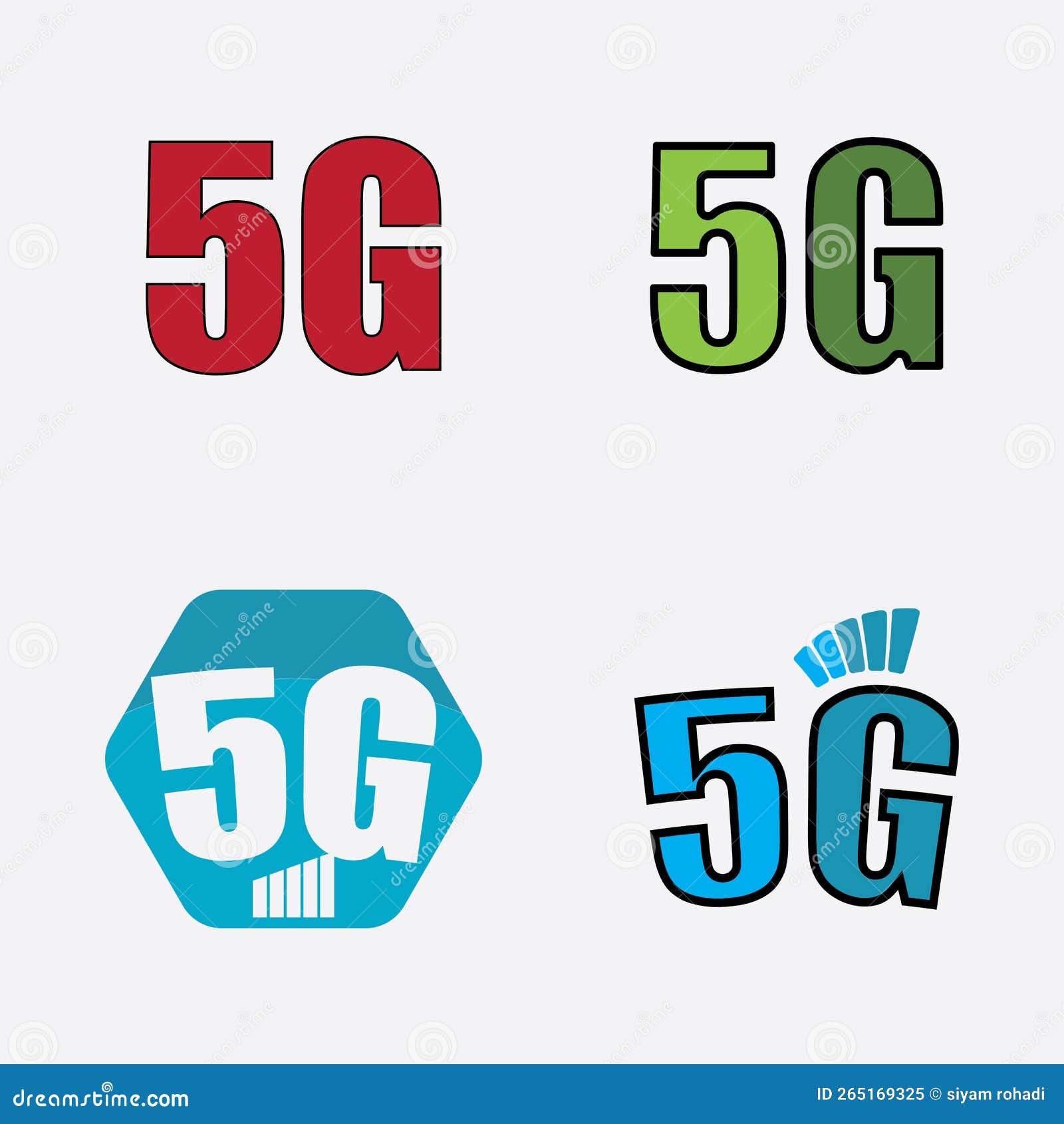 Five G Logo Vector Illustrations Stock Illustration - Illustration of ...