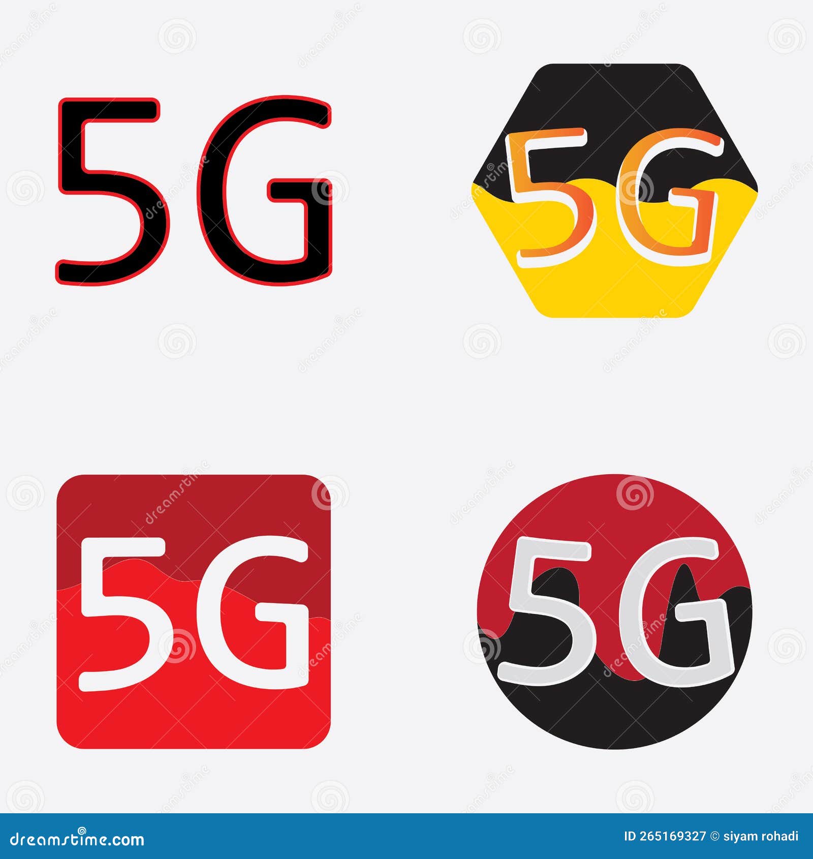 Five G Logo Vector Illustrations Stock Illustration - Illustration of template, graphic: 265169327