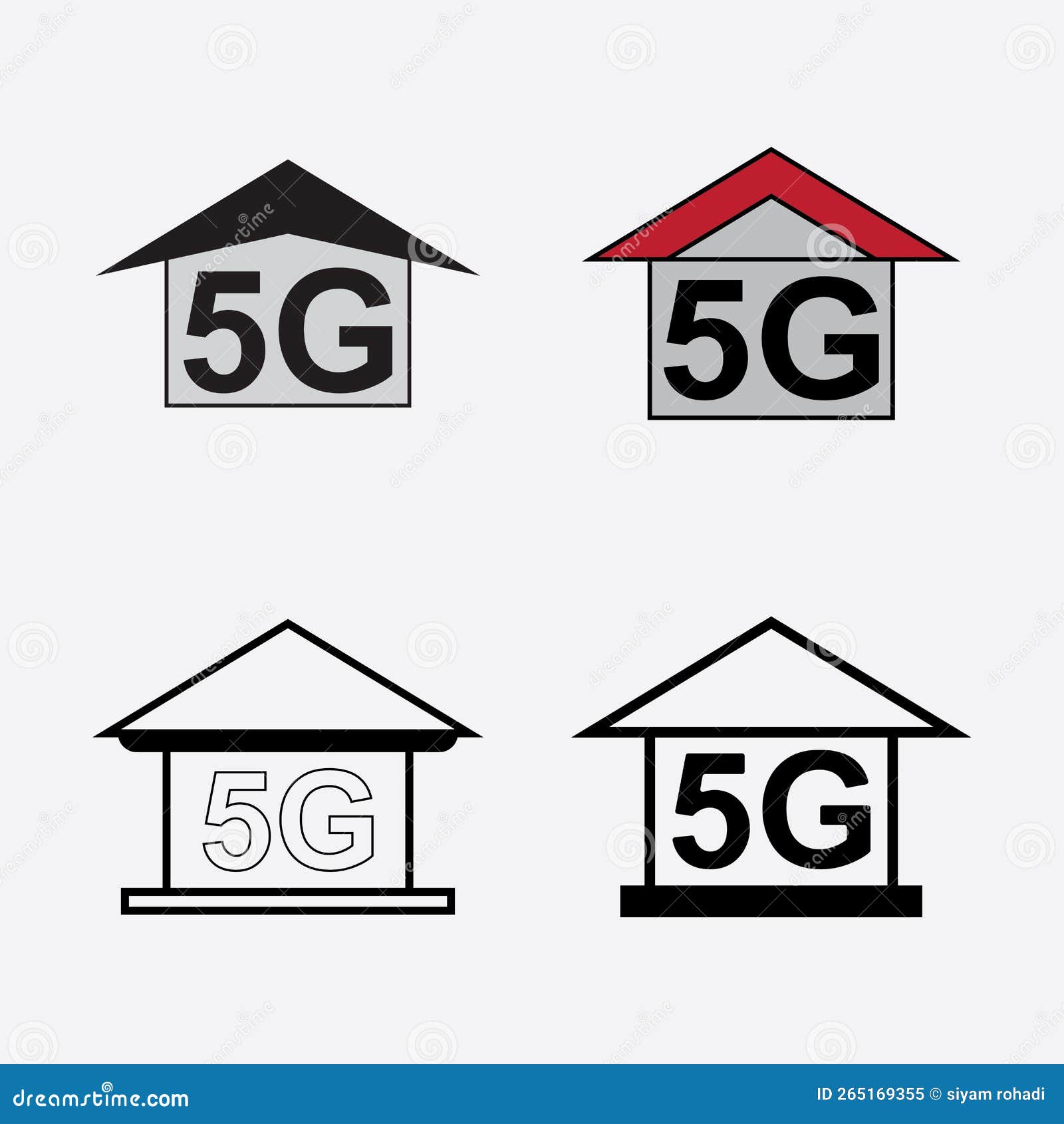 Five G Logo Vector Illustrations Stock Vector - Illustration of type ...