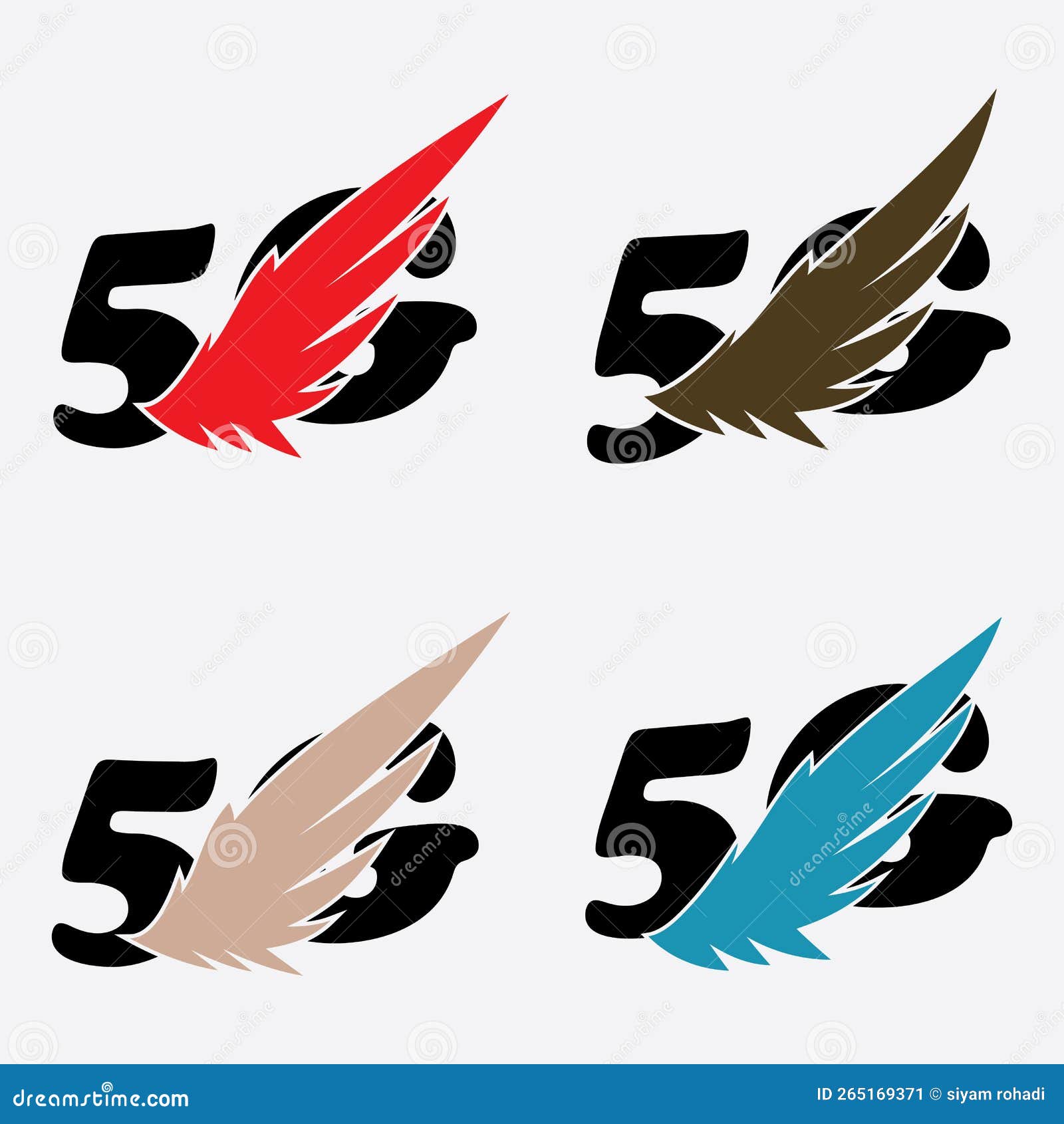 Five G Logo Vector Illustrations Stock Vector - Illustration of ...