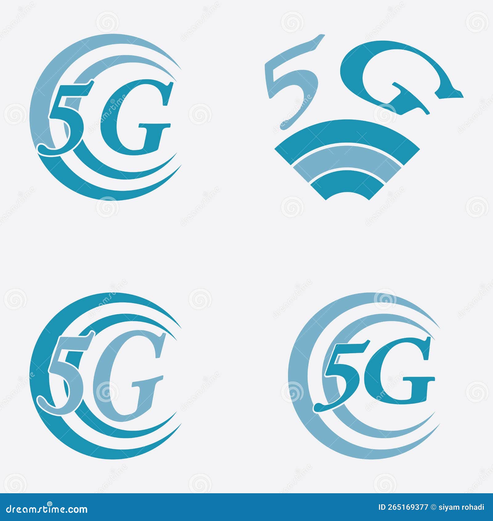 Five G Logo Vector Illustrations Stock Vector - Illustration of ...