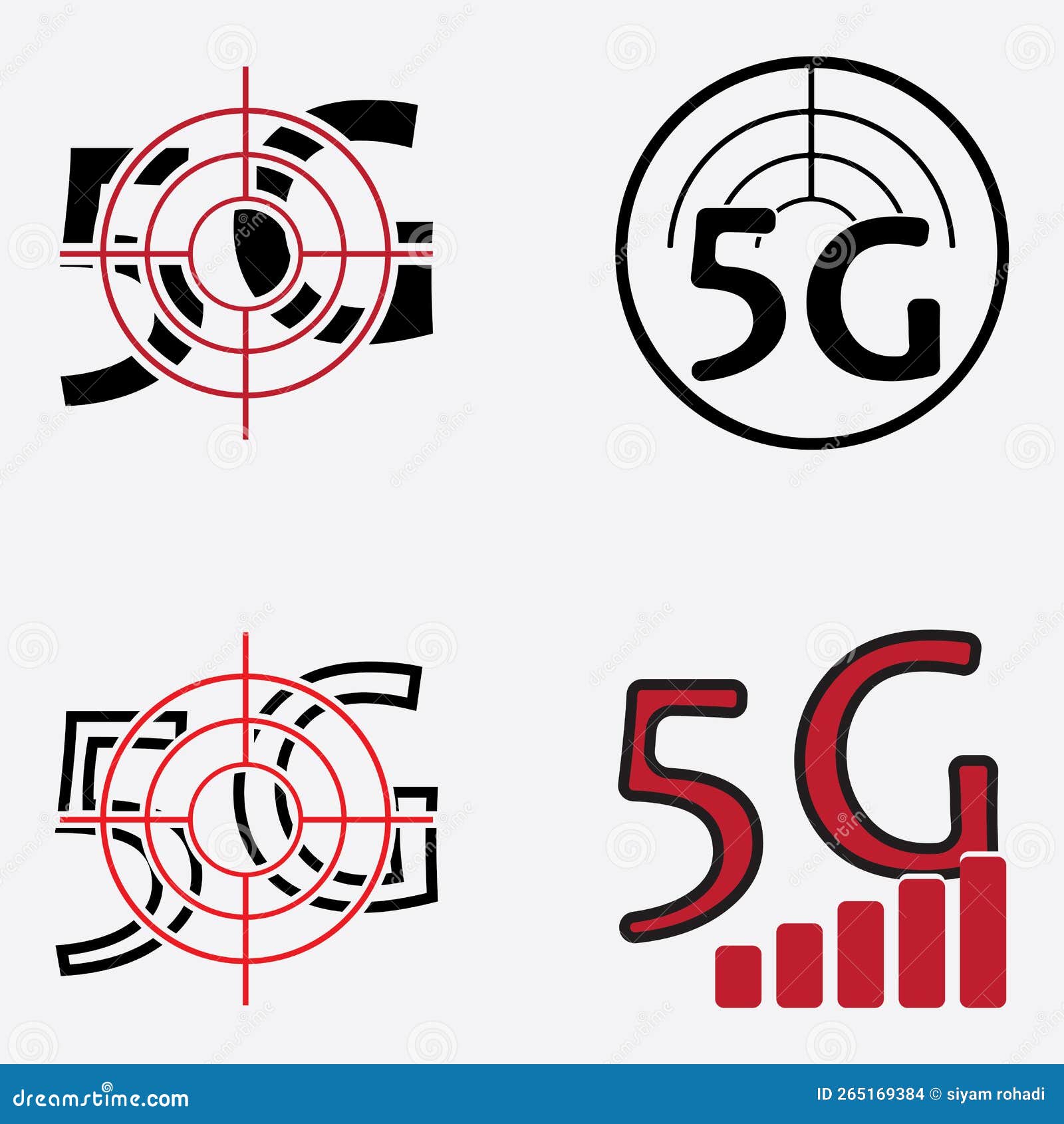 Five G Logo Vector Illustrations Stock Vector - Illustration of ...