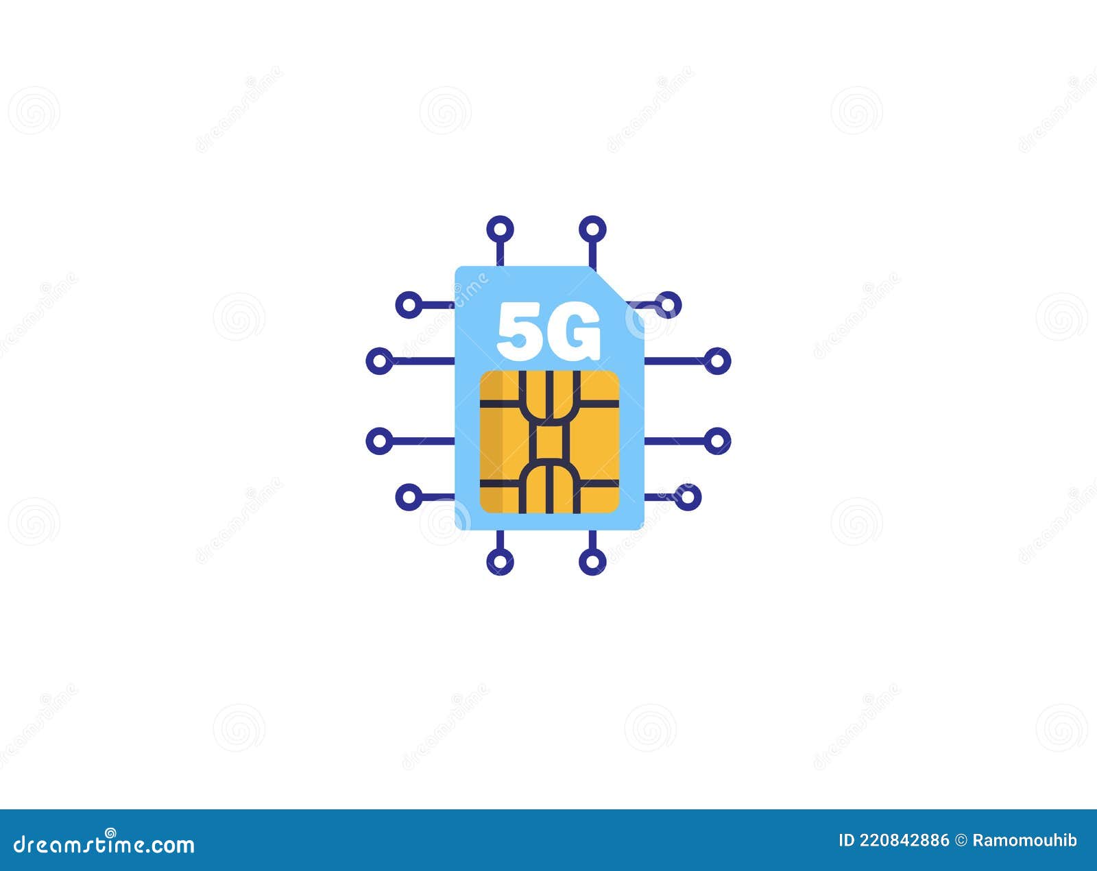 Five G Sim Card Technology Icon 5g Carte Sim Vector Design ...
