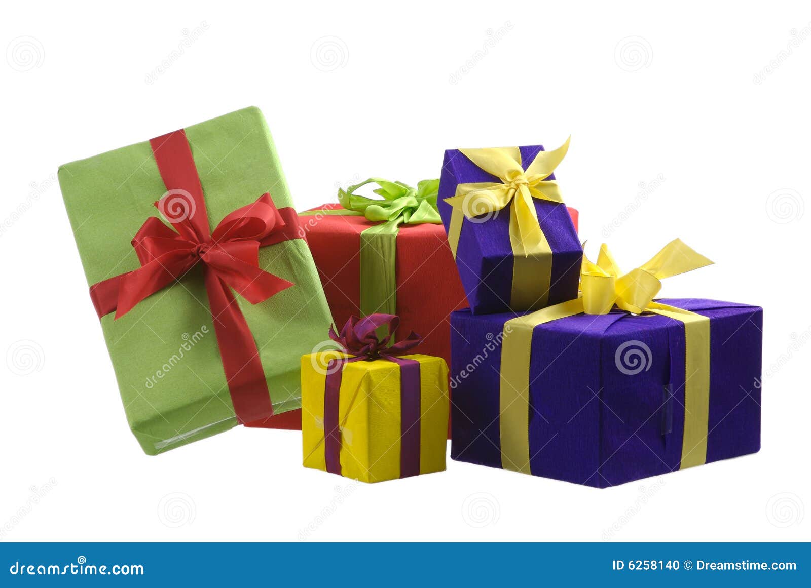 Five gift boxes stock photo. Image of present, backgrounds - 6258140