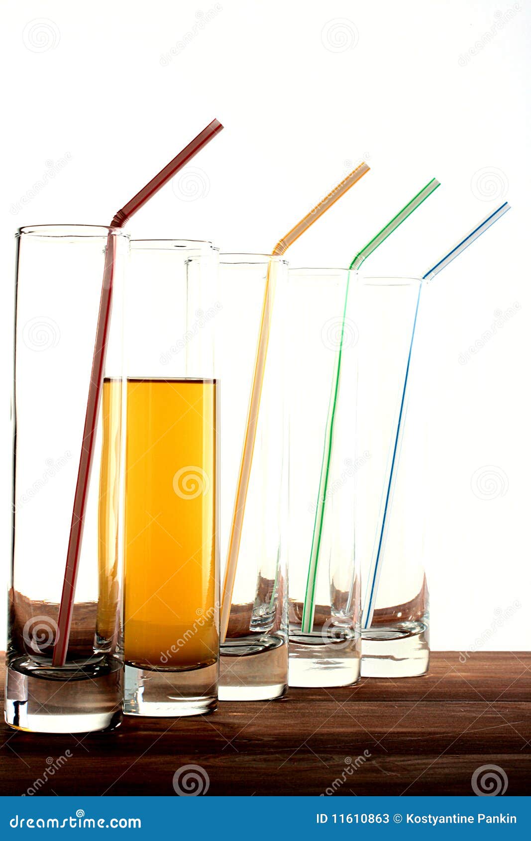 Five glasses stock image. Image of apple, contrasts, juice - 11610863