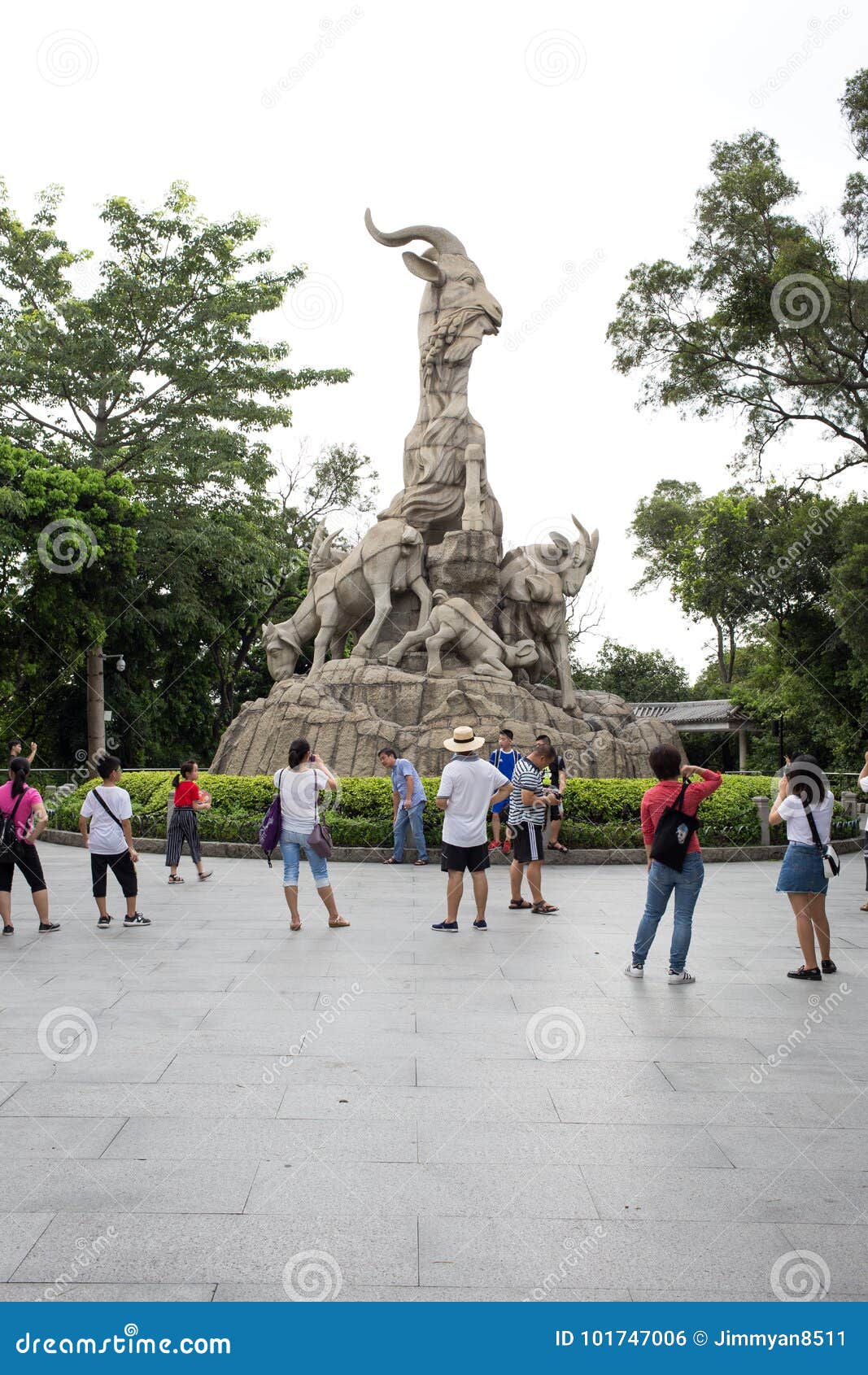 Five goats statue editorial photo. Image of stone, oriental - 101747006