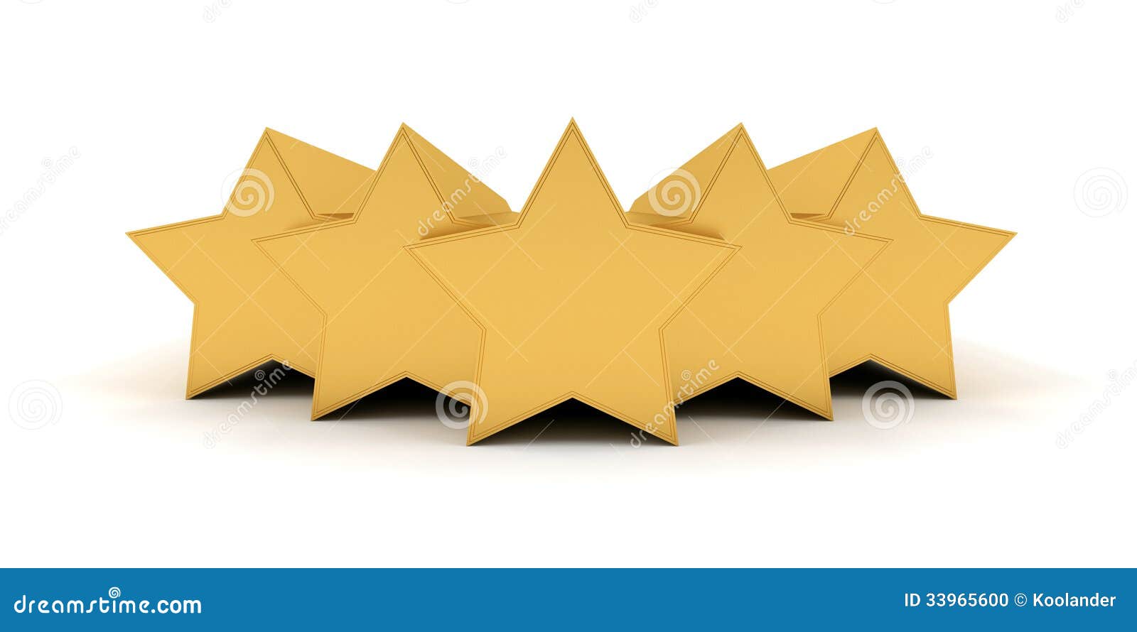Five gold stars stock illustration. Illustration of rating - 33965600
