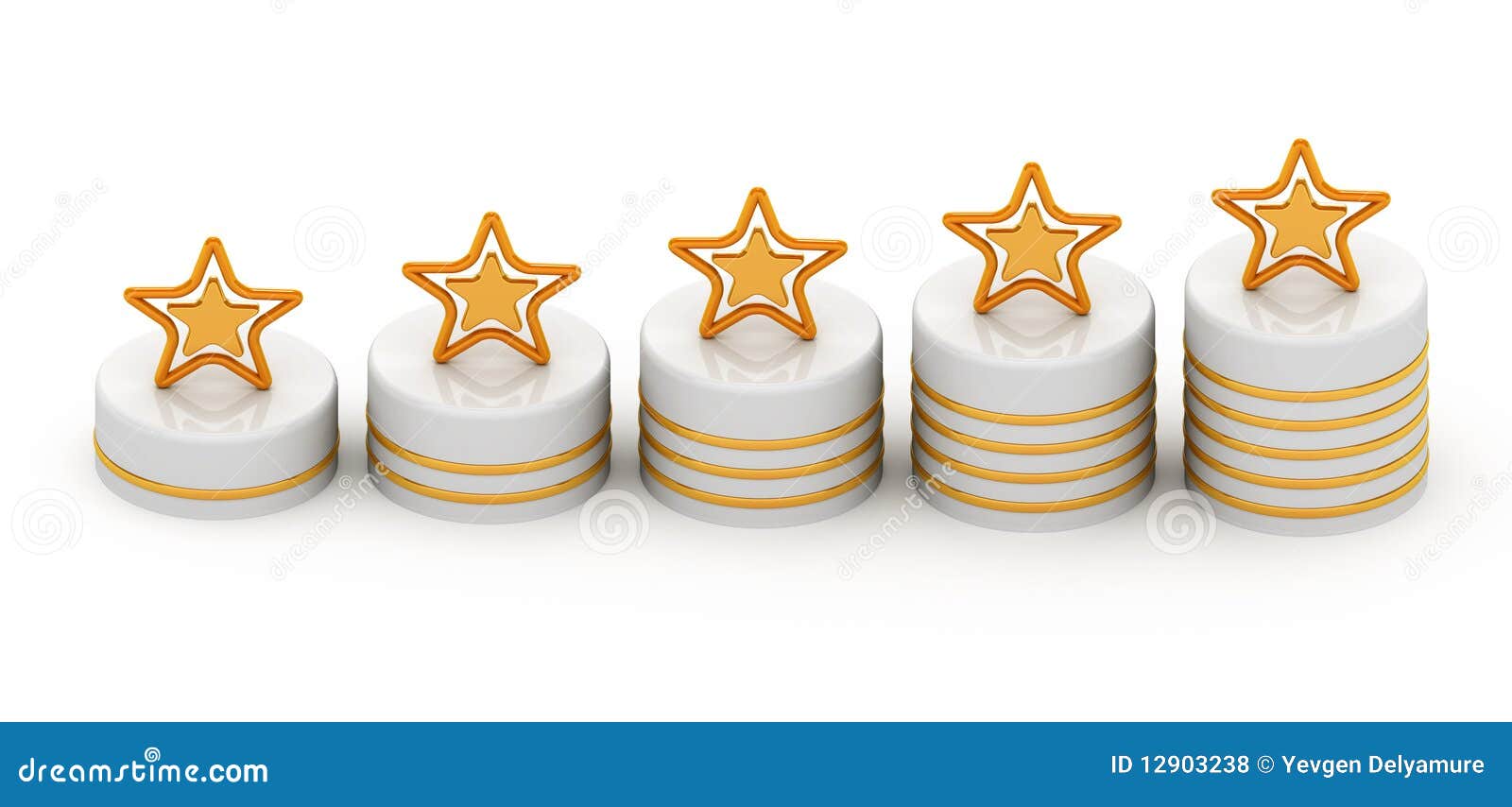 Five Gold Stars For Ranking Royalty-Free Stock Image | CartoonDealer ...