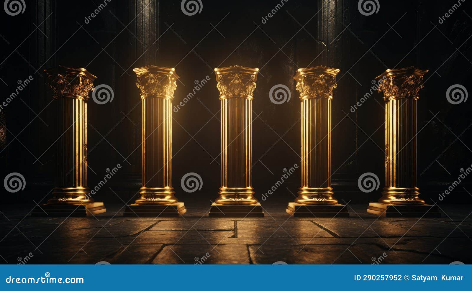 Golden Pillars Royalty-Free Stock Photo | CartoonDealer.com #438627