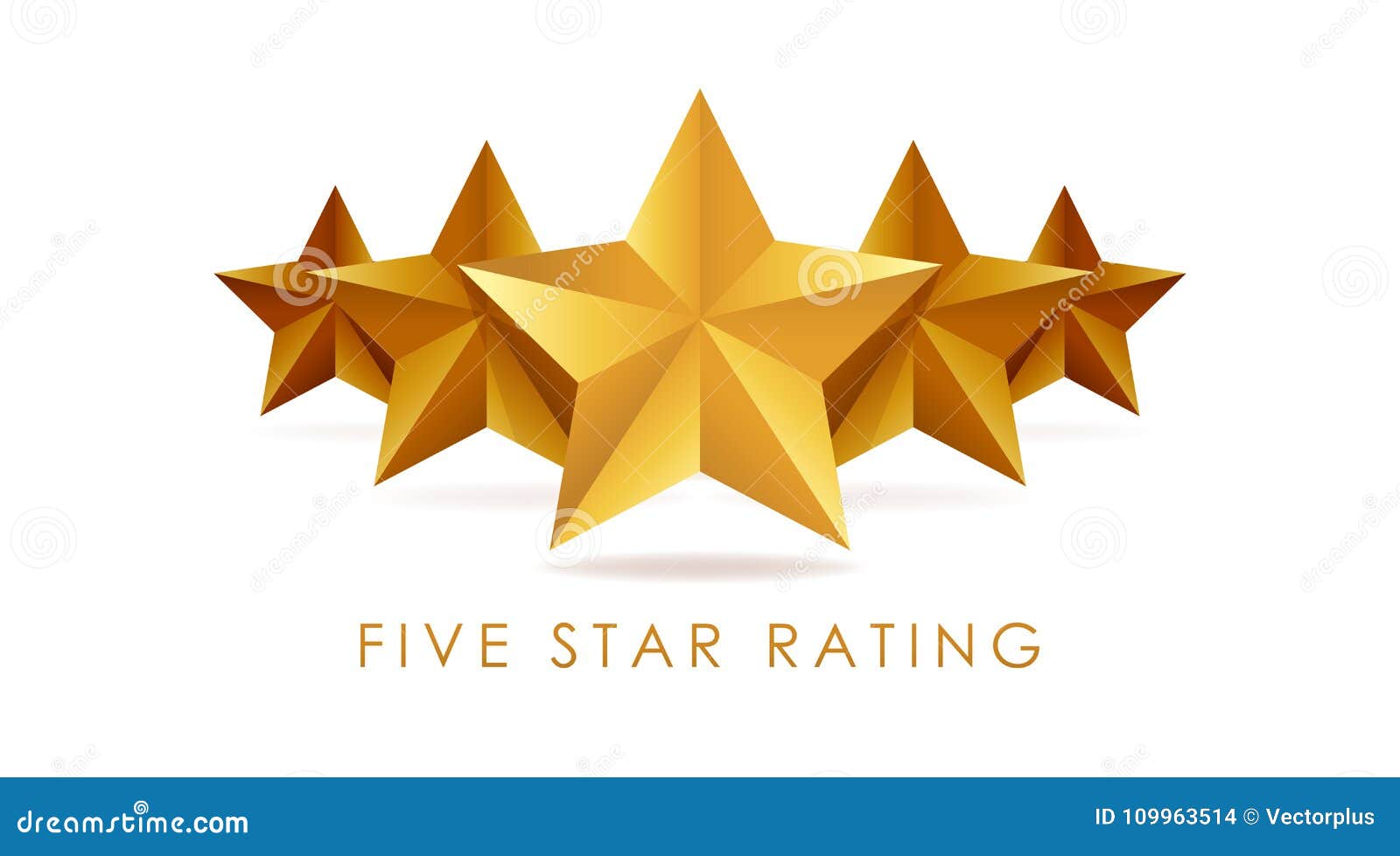 Five Golden Rating Star Vector Illustration in White Background Stock ... Five Golden Rating Star Vector Illustration in White Background Stock ...