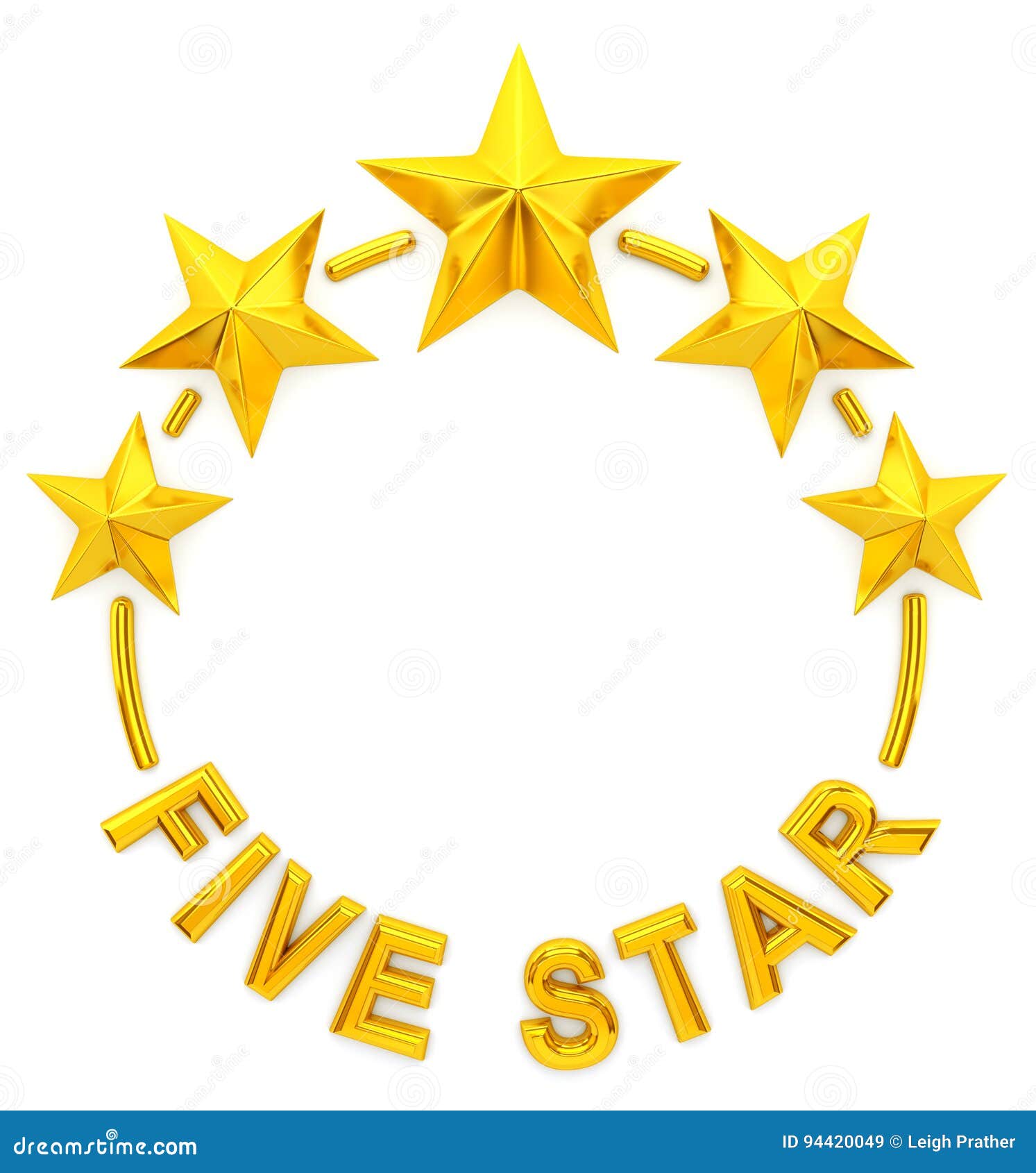 Five golden stars stock illustration. Illustration of rating - 94420049