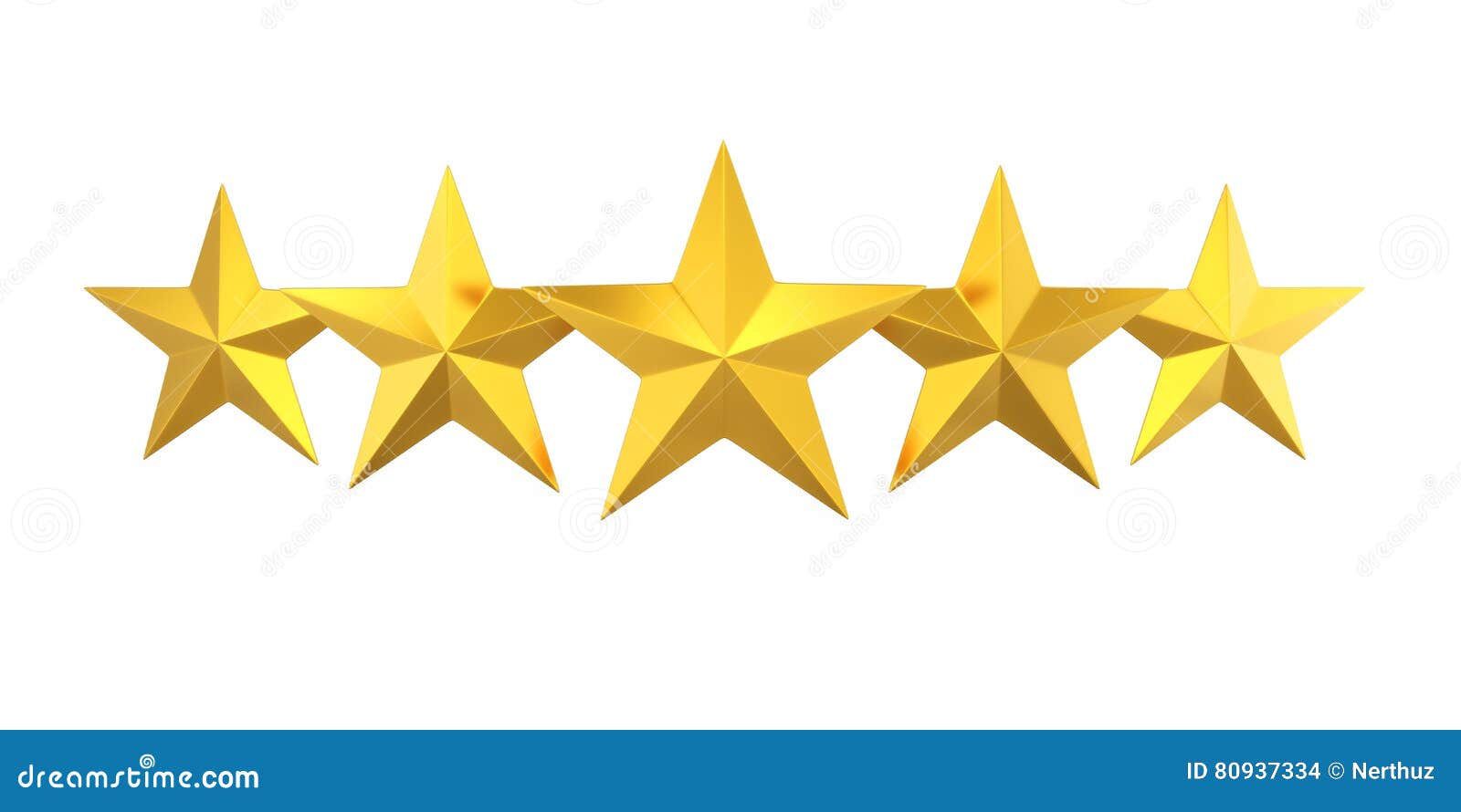Five Golden Stars stock illustration. Illustration of reward - 80937334