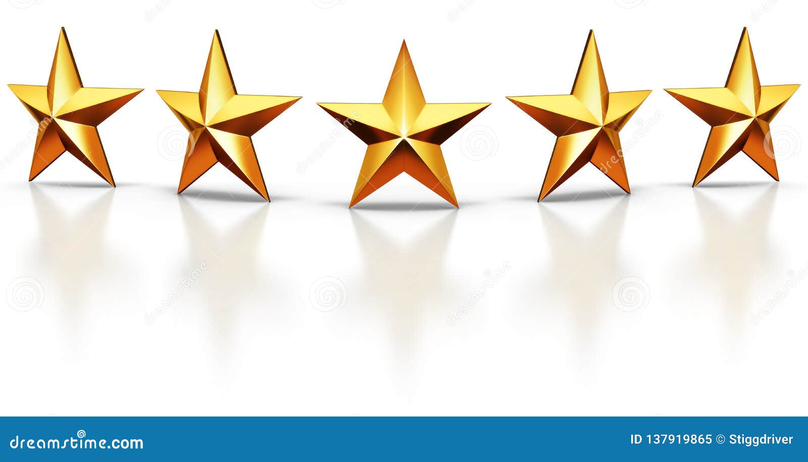 Five Golden Stars stock illustration. Illustration of ranking - 137919865
